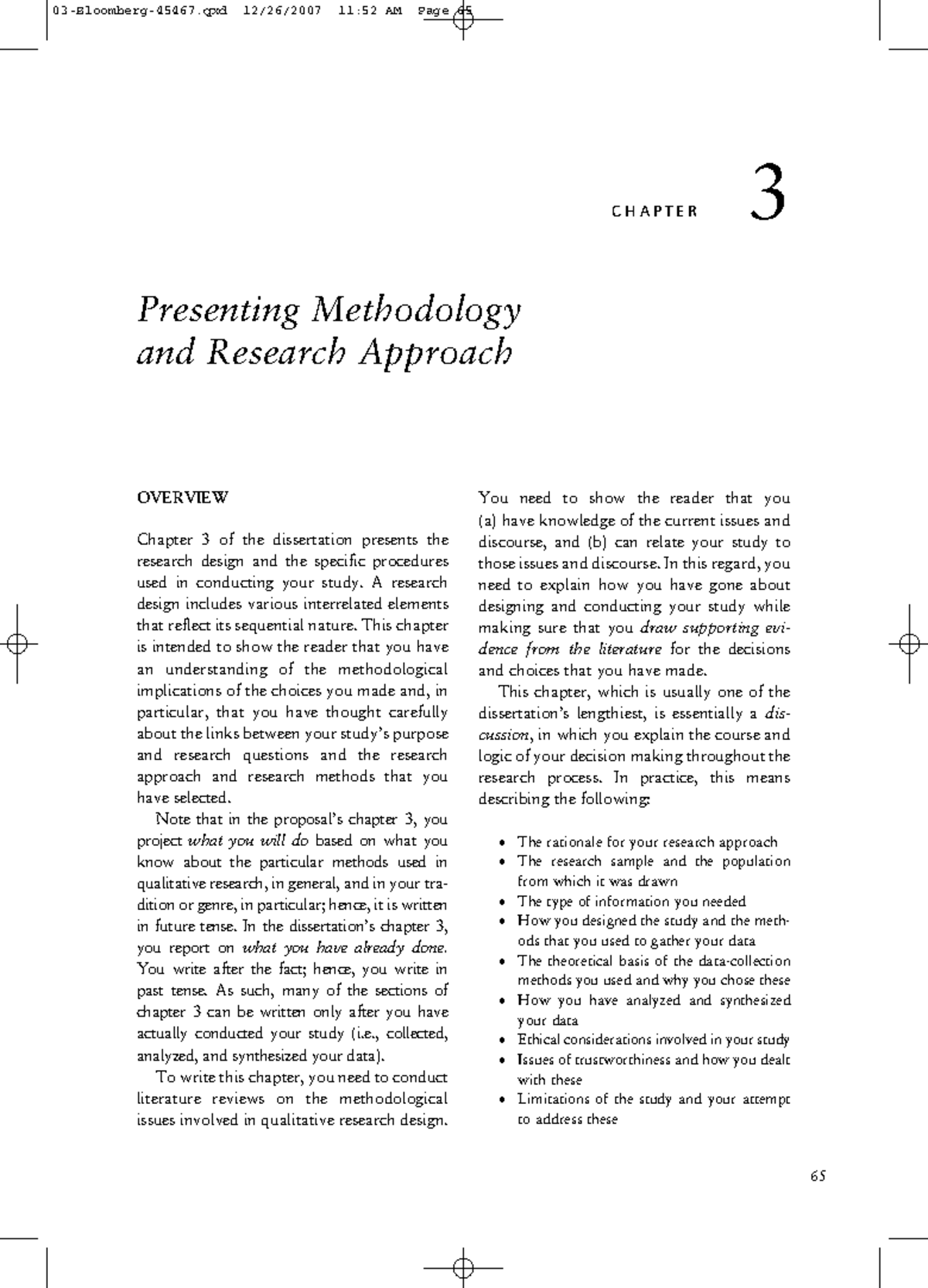 F3: Chapter 3 - Methodology & Research Approach Overview - Studocu