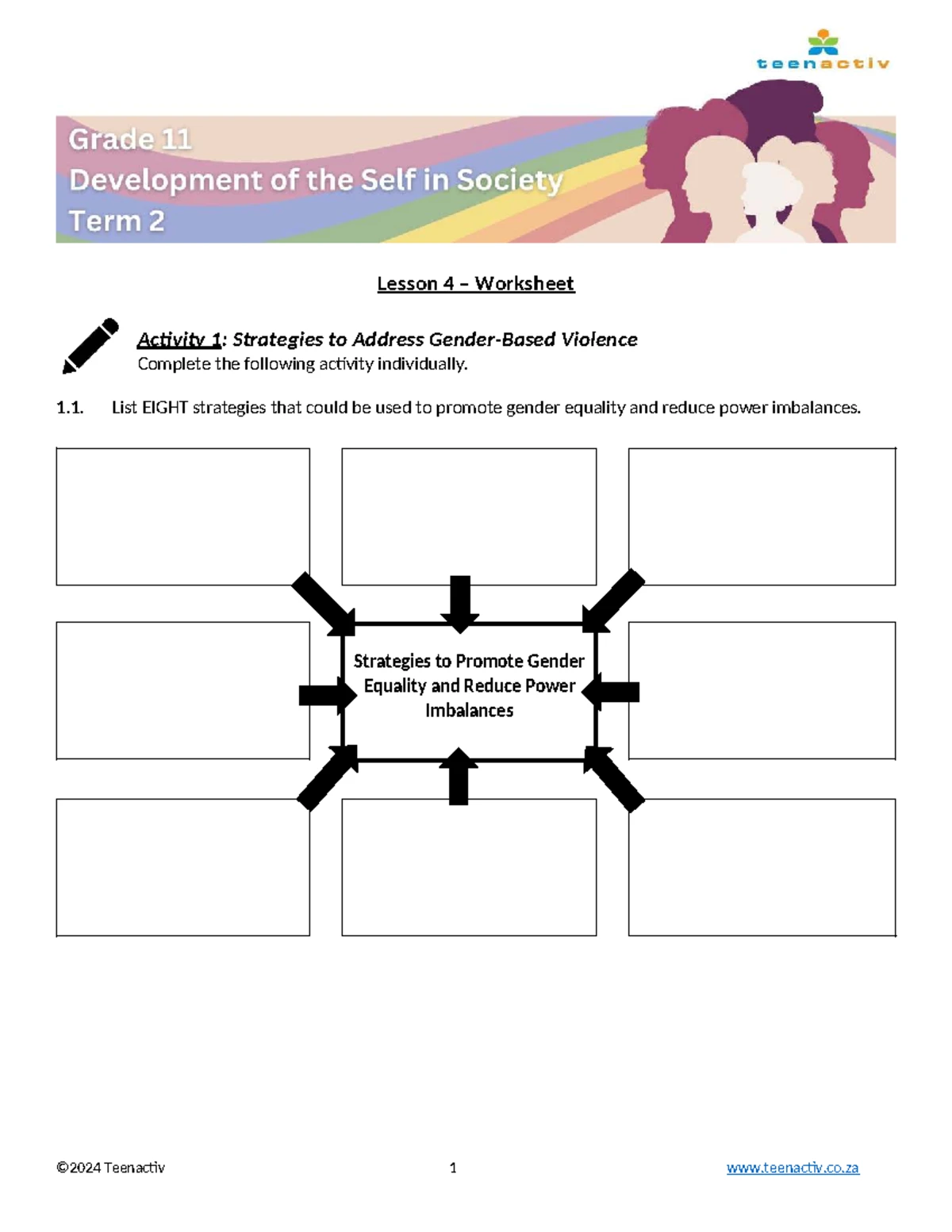 Gr10 T2 SER - Lesson 5 Worksheet on Social and Environmental Justice ...