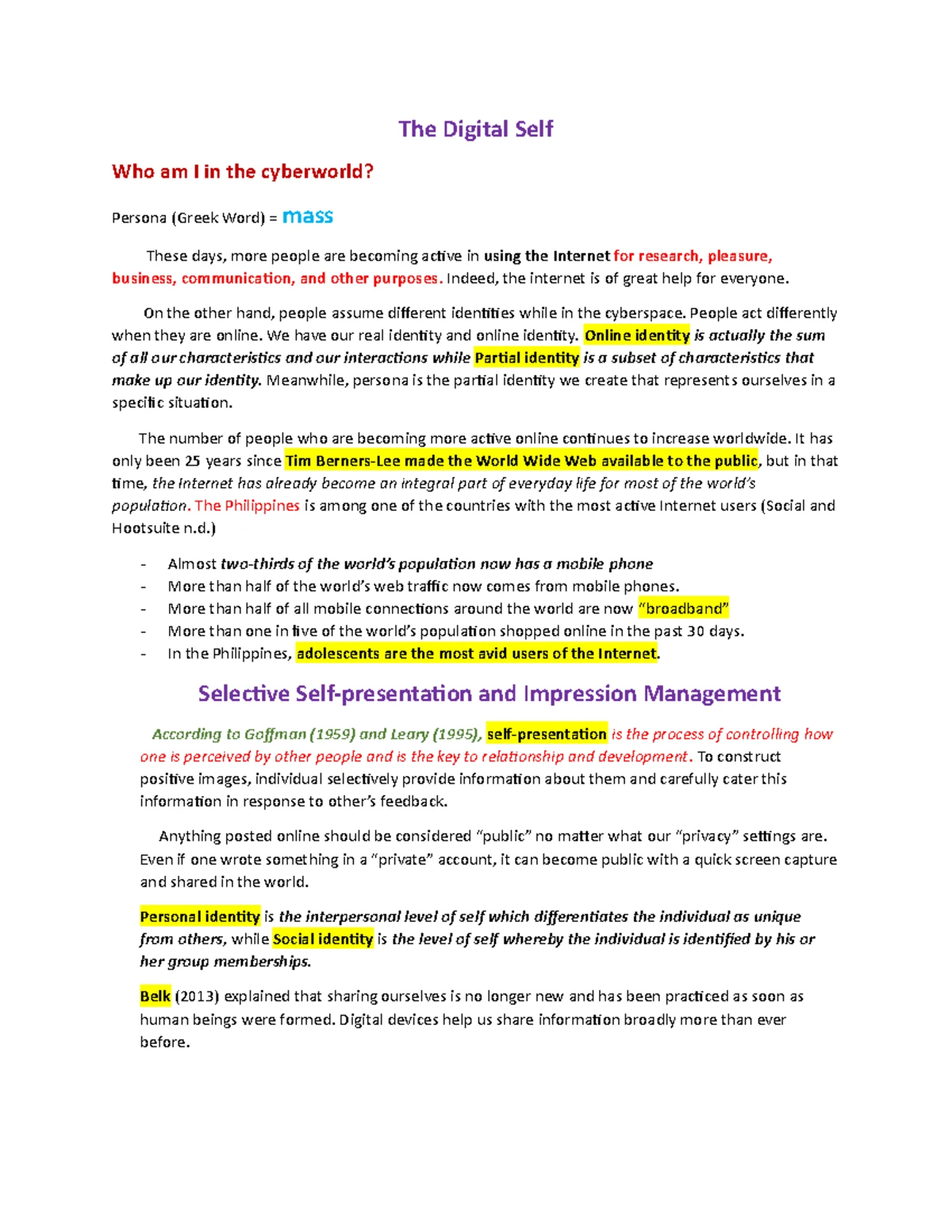 UTS Lesson 3 Concepts of Self: the Eastern Philosophy - UTS Lesson 3 ...