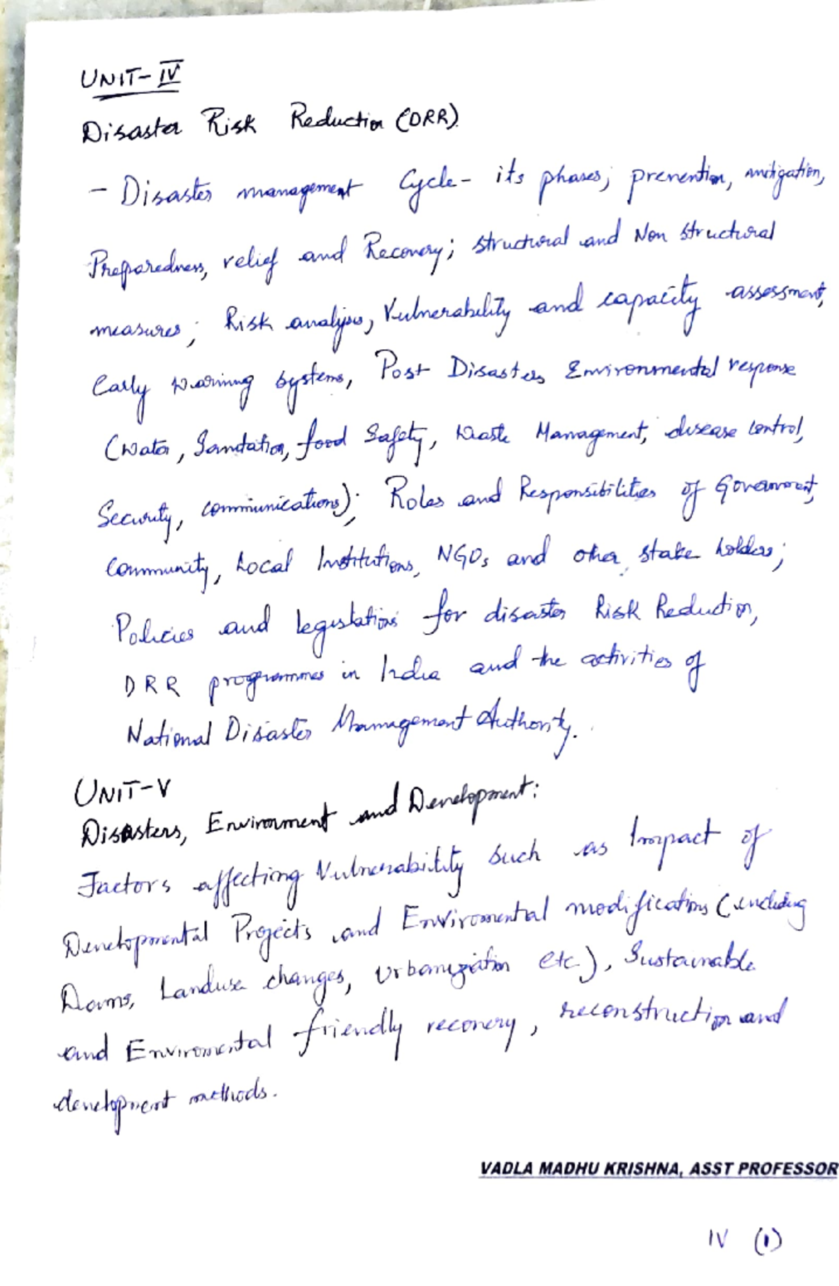 Disaster management notes unit 3 for JNTUH r18 - UNIT- Disasta Ksk ...