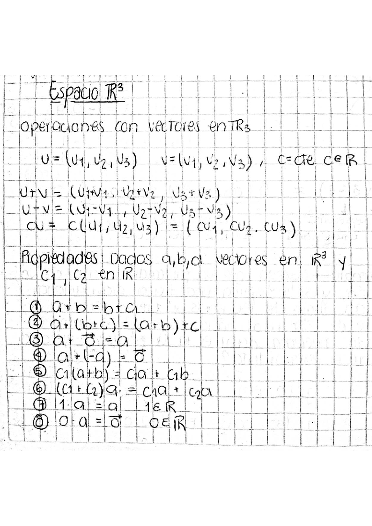 Espacio R3 - Notas de Álgebra Lineal y Operaciones con Vectores - Studocu