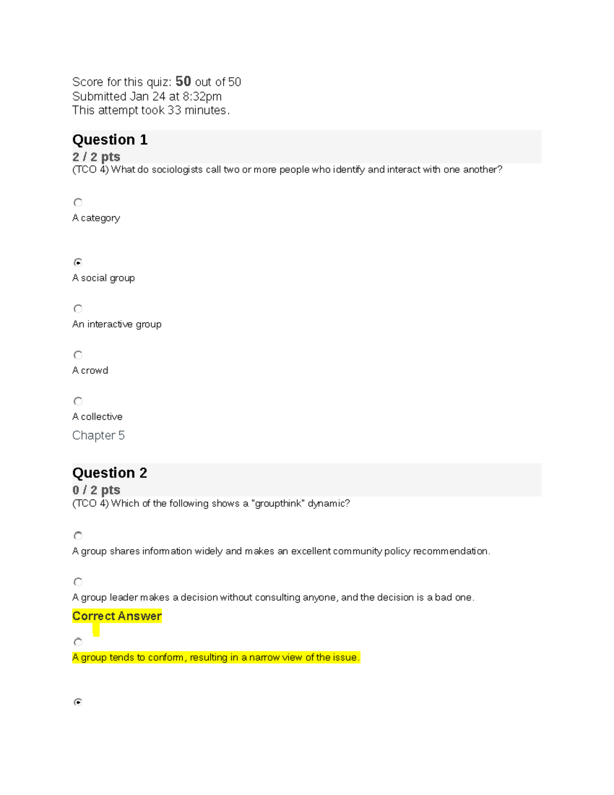 SOCS185 Week 4 Quiz Answers and Explanations - Studocu