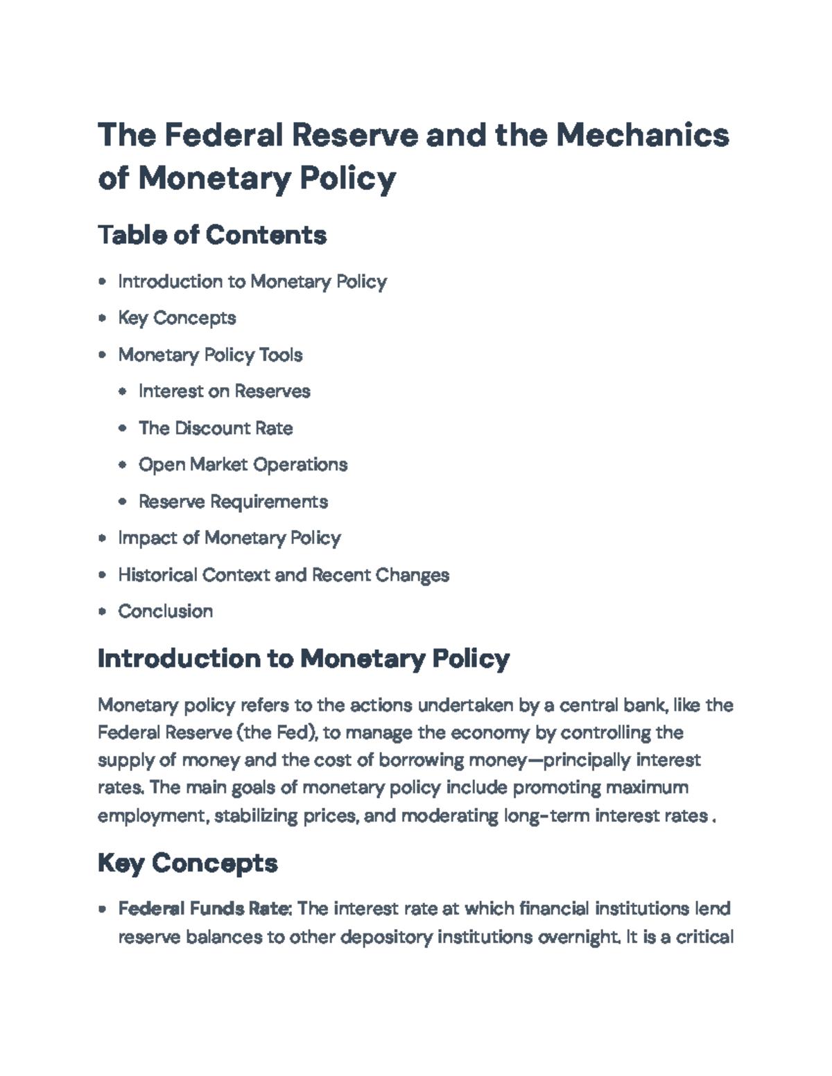 Federal Reserve Monetary Policy: Mechanics and Historical Context - The ...