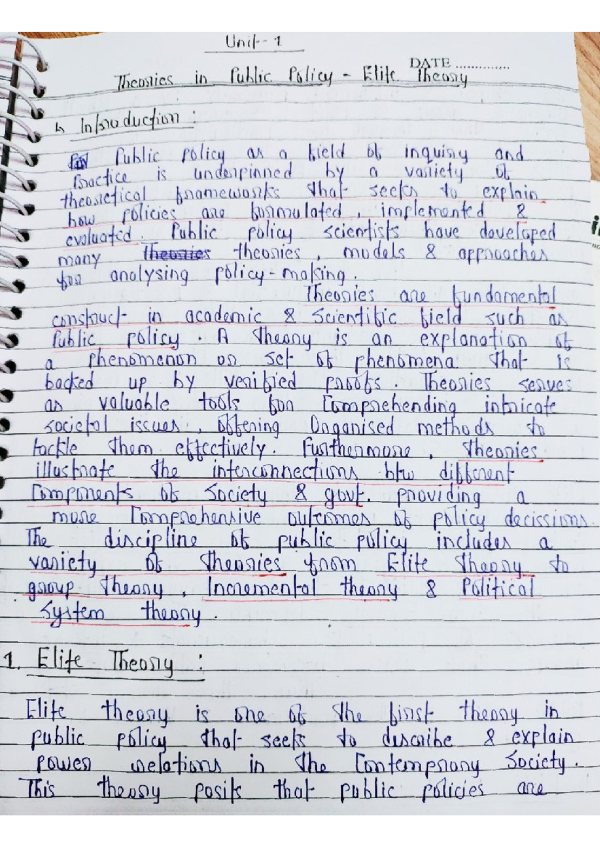 Elite Theory in Public Policy: An Overview and Analysis - Studocu
