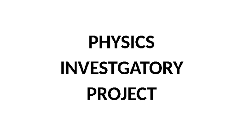 PHYSICS 101: Investigatory Project on Thermal Properties of Matter ...