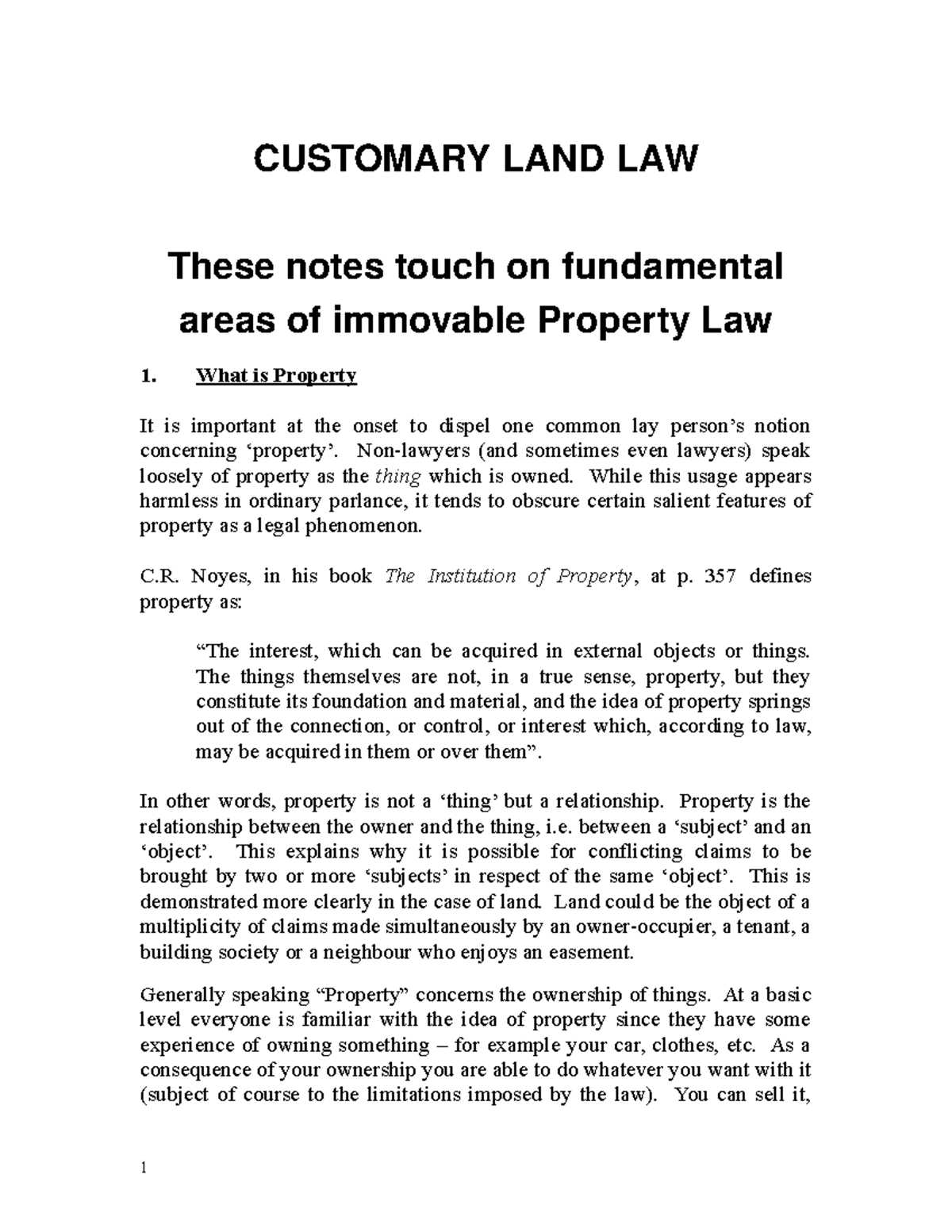 287754738 Customary Land Law: Key Concepts and Principles Explained ...