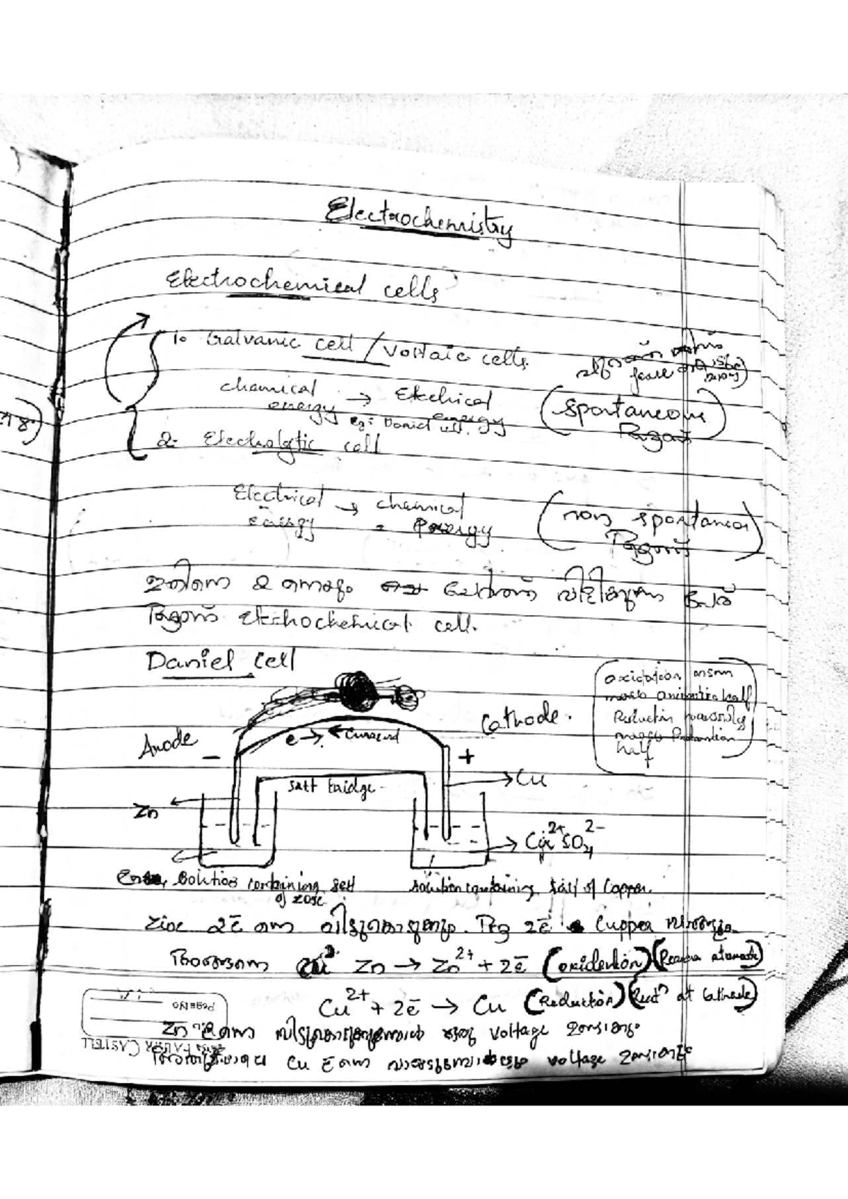 Electrochemistry Notes for Class 12: Galvanic and Electrolytic Cells ...