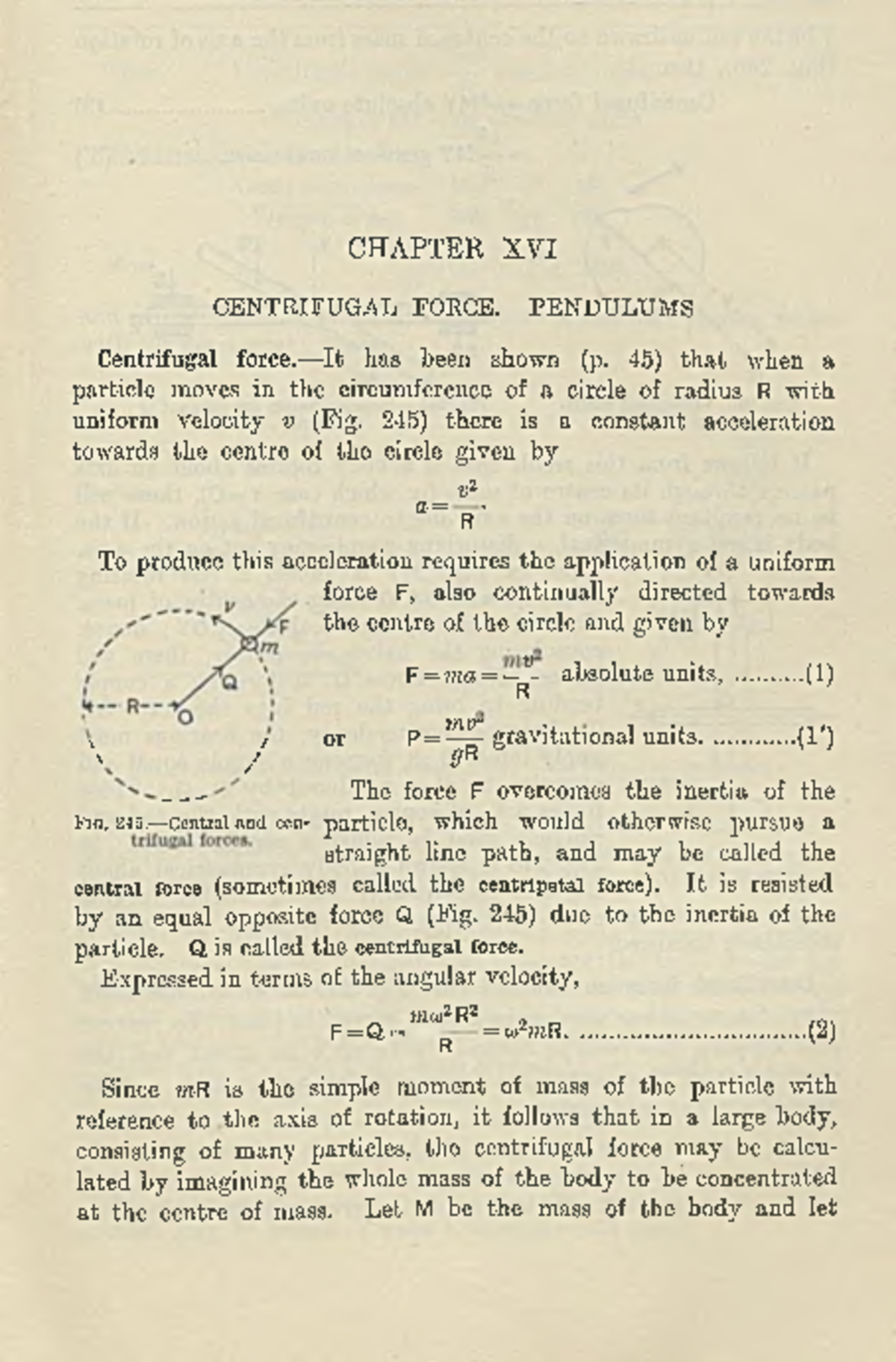 CHAPTER XVI: Centrifugal Force in Circular Motion (PHYS 121) - Studocu