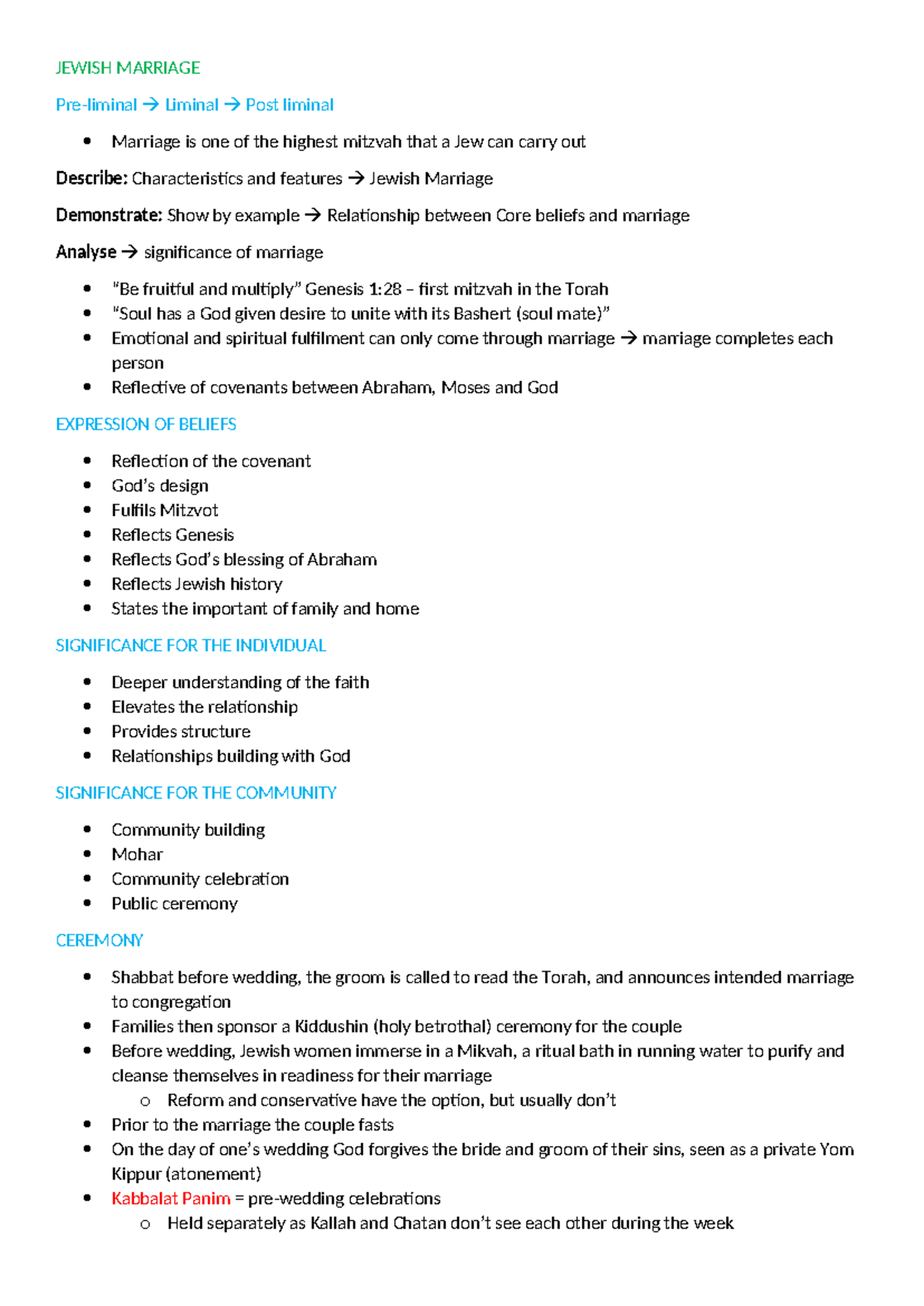 Jewish Marriage: Characteristics, Significance, and Rituals (REL101 ...