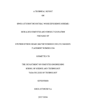 Introduction to computer note - COURSE CODE: CMP 111 COURSE TITLE: INTRODUCTION TO COMPUTER ...