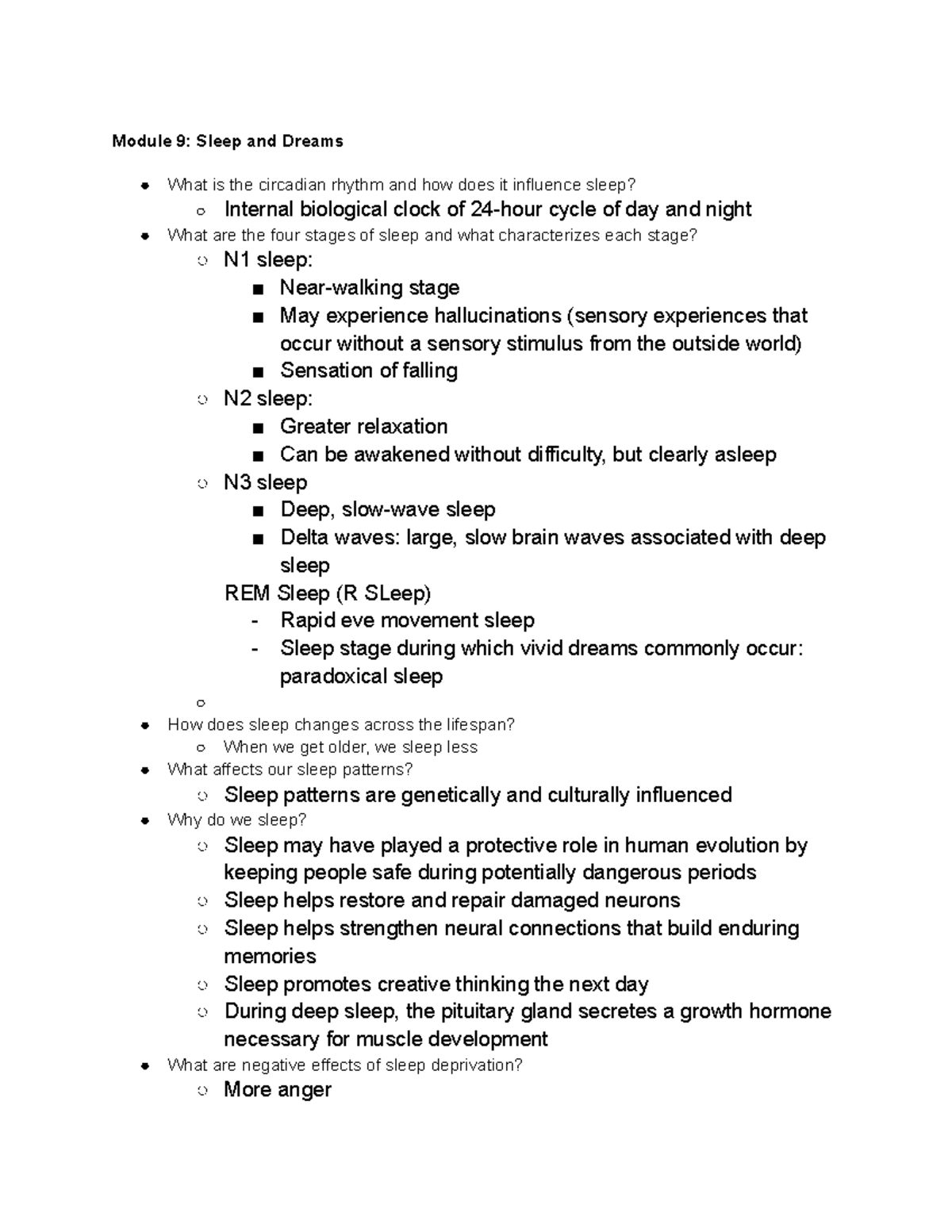 Module 9: Sleep and Dreams - Understanding Sleep Patterns and Disorders ...