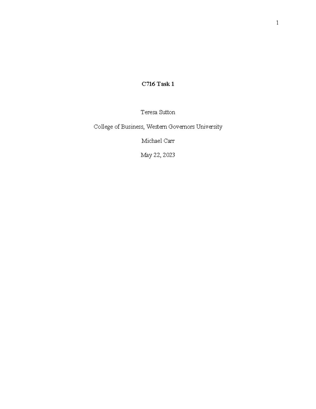 C716 Task 1: APA Formatting Guidelines and Structure - Studocu