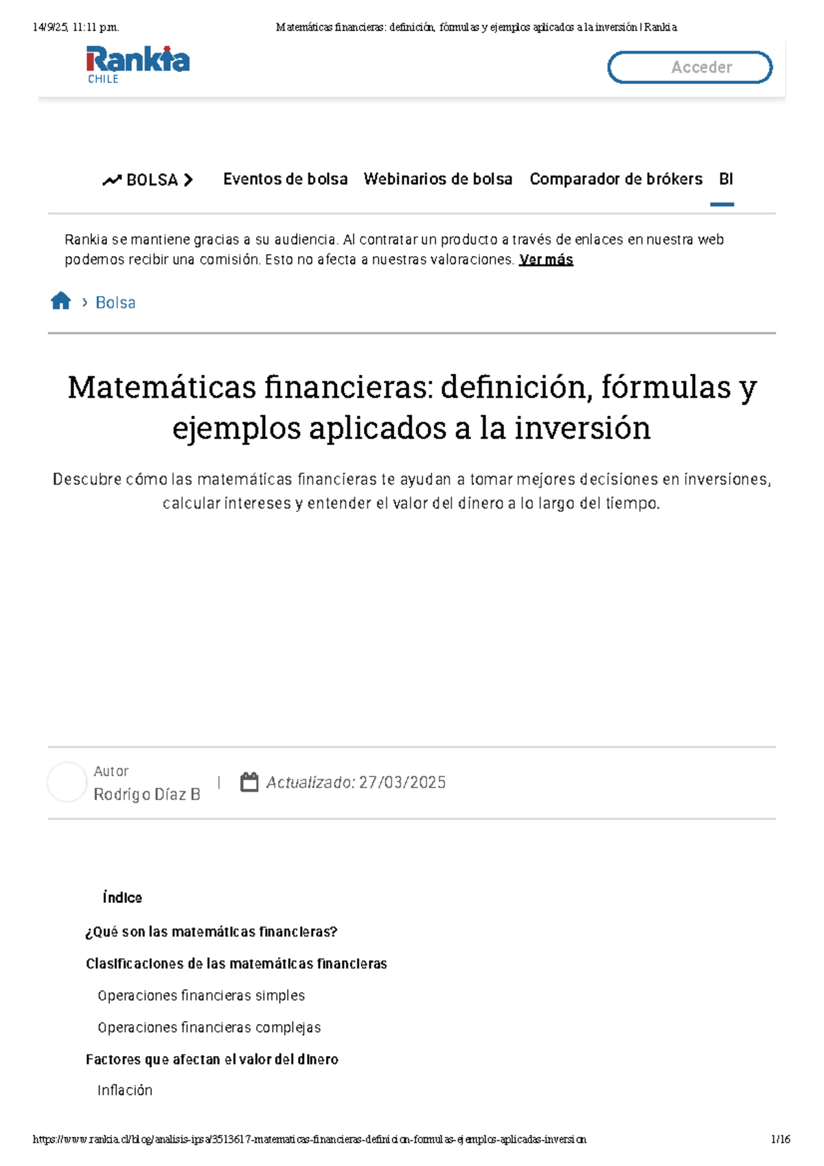 Matemáticas Financieras: Definición, Fórmulas y Ejemplos Aplicados ...