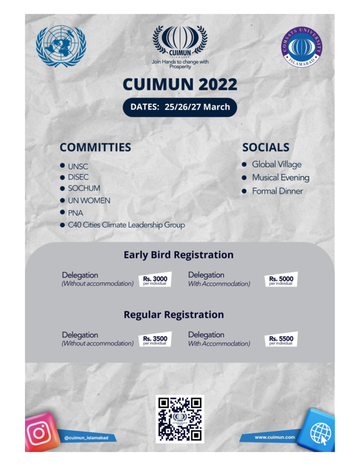 COMSATS University Islamabad MUN Invitation: March 25-27, 2022 - Studocu