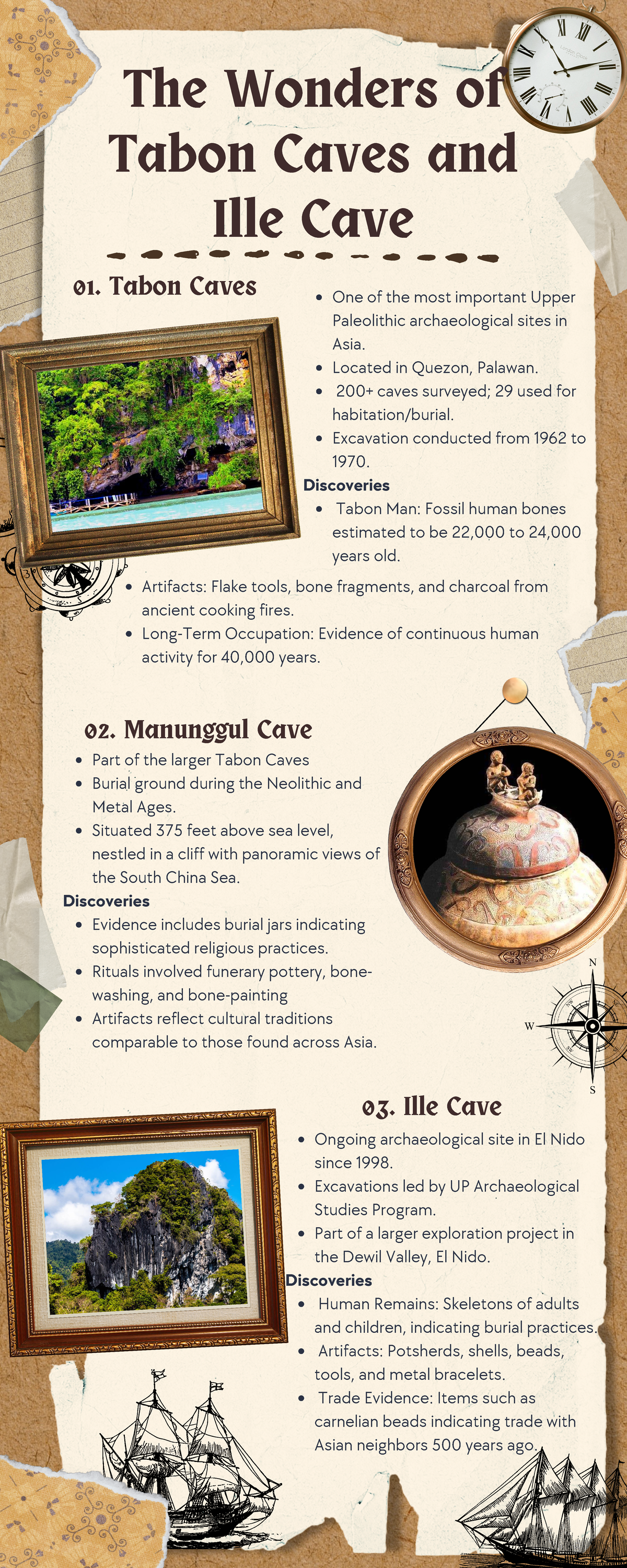 Tabon Cave and Ille Cave Infographics - The Wonders of Tabon Caves and ...