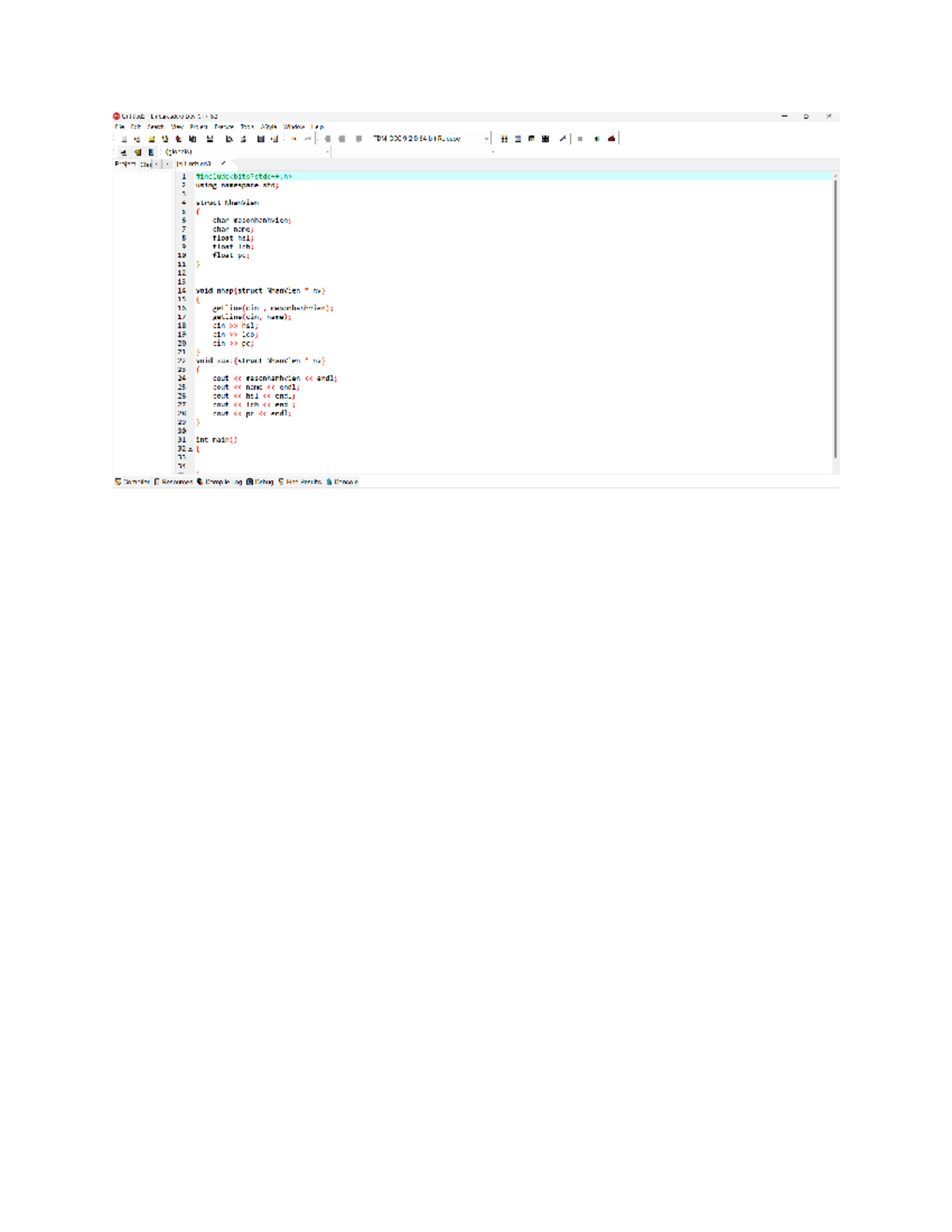Tung1210 - Structs and Functions in C++ Code Example - Studocu