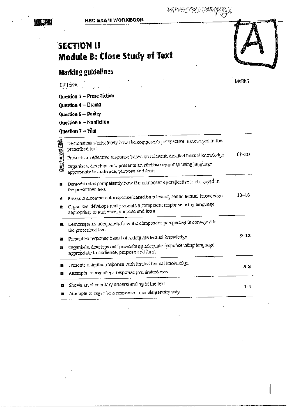 HSC 2019 Mod B: The Curious Incident of the Dog in the Night-Time Exam ...