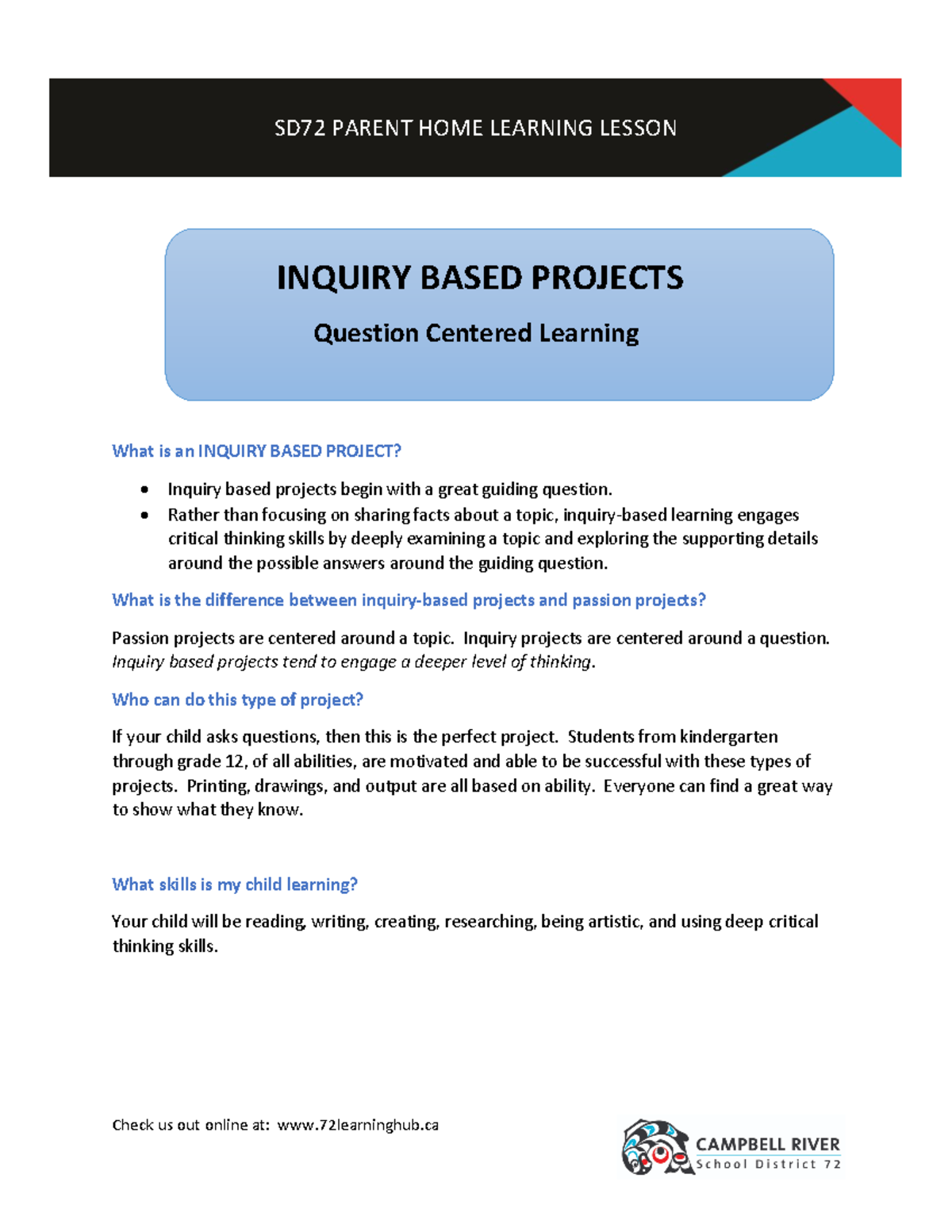 Inquiry-projects - Inquiry class - Check us out online at ...