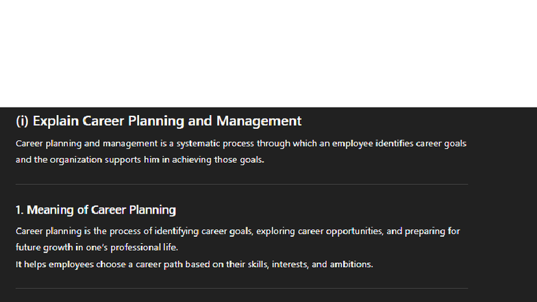 Unit 3 Notes: Career Planning & Management (POM) - Studocu