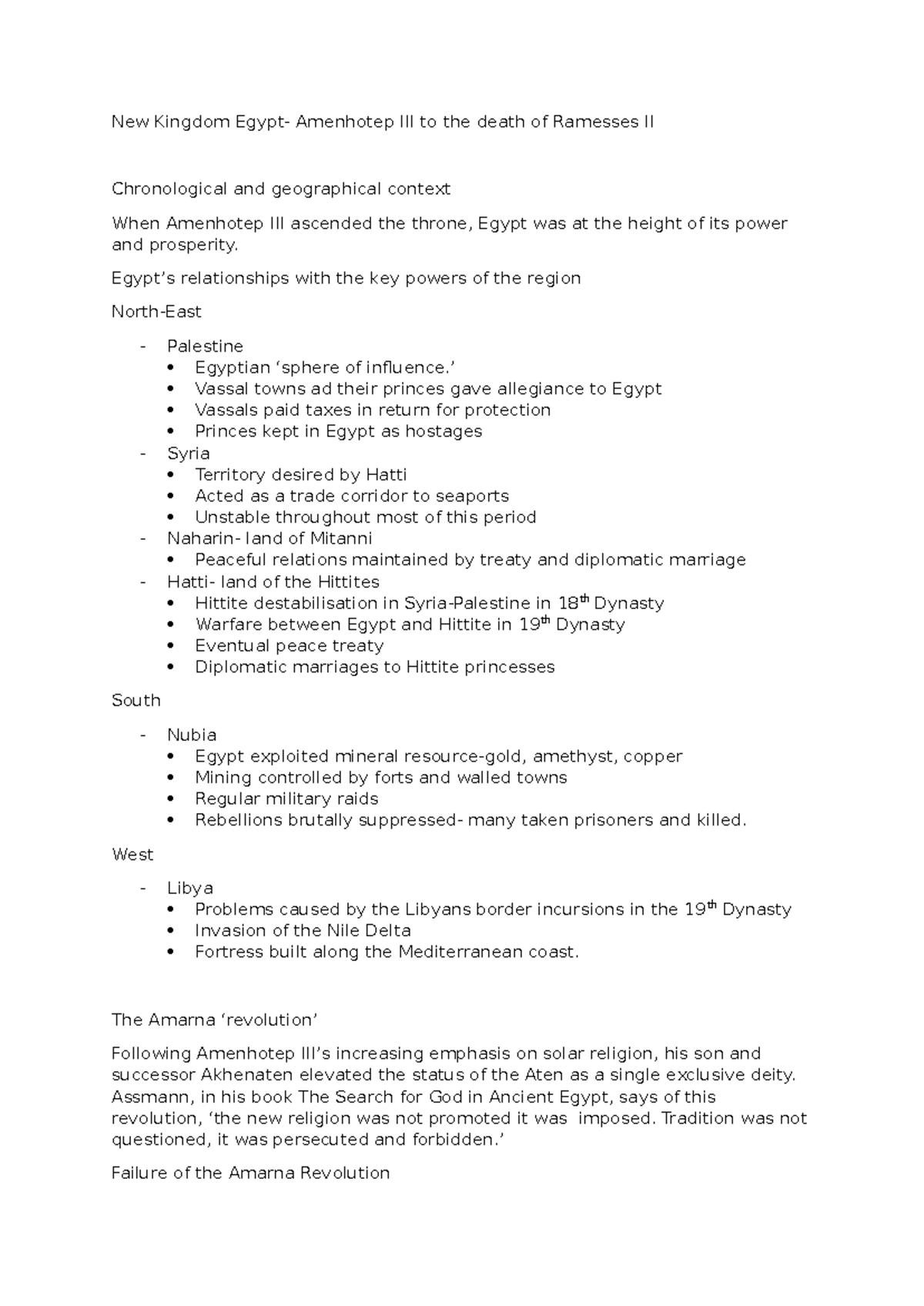 New Kingdom Egypt: The Amarna Period from Amenhotep III to Ramesses II ...
