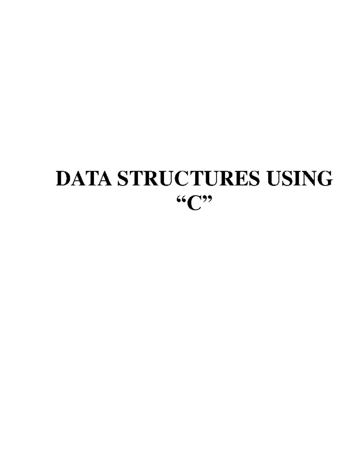 DATA STRUCTURES LECTURE NOTES (CSE 101) by Dr. Mohapatra - Studocu
