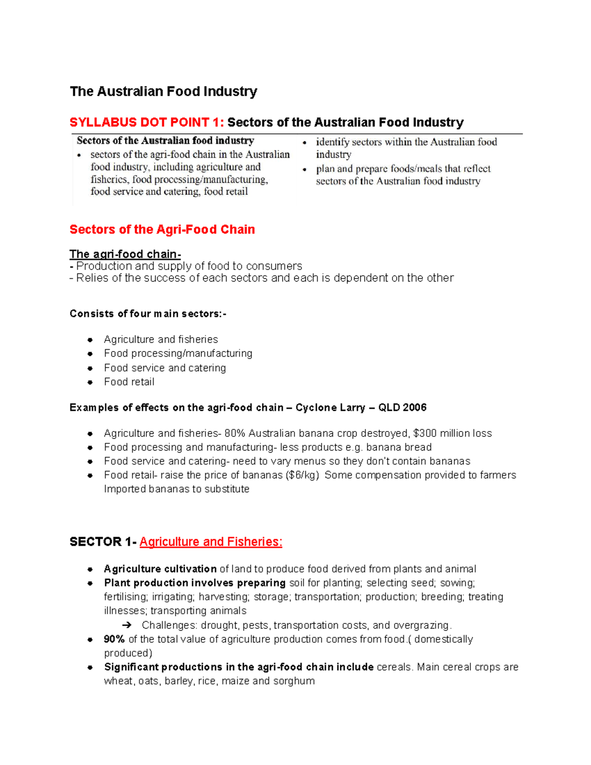 Food Technology - AFI Notes: Overview of Australian Food Industry ...