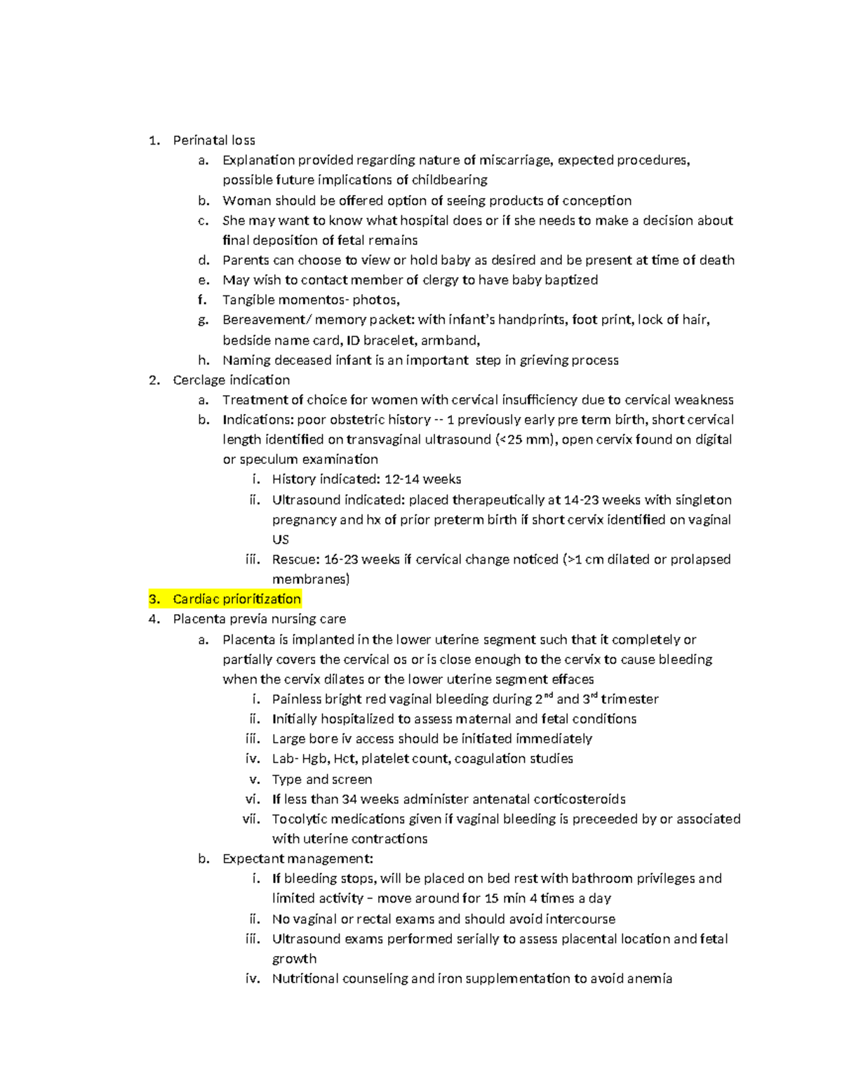 Perinatal Loss & Nursing Care: Key Insights and Guidelines - Studocu