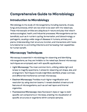 Comprehensive Microbiology Guide: Key Concepts & Discoveries (BIO 101) - Studocu