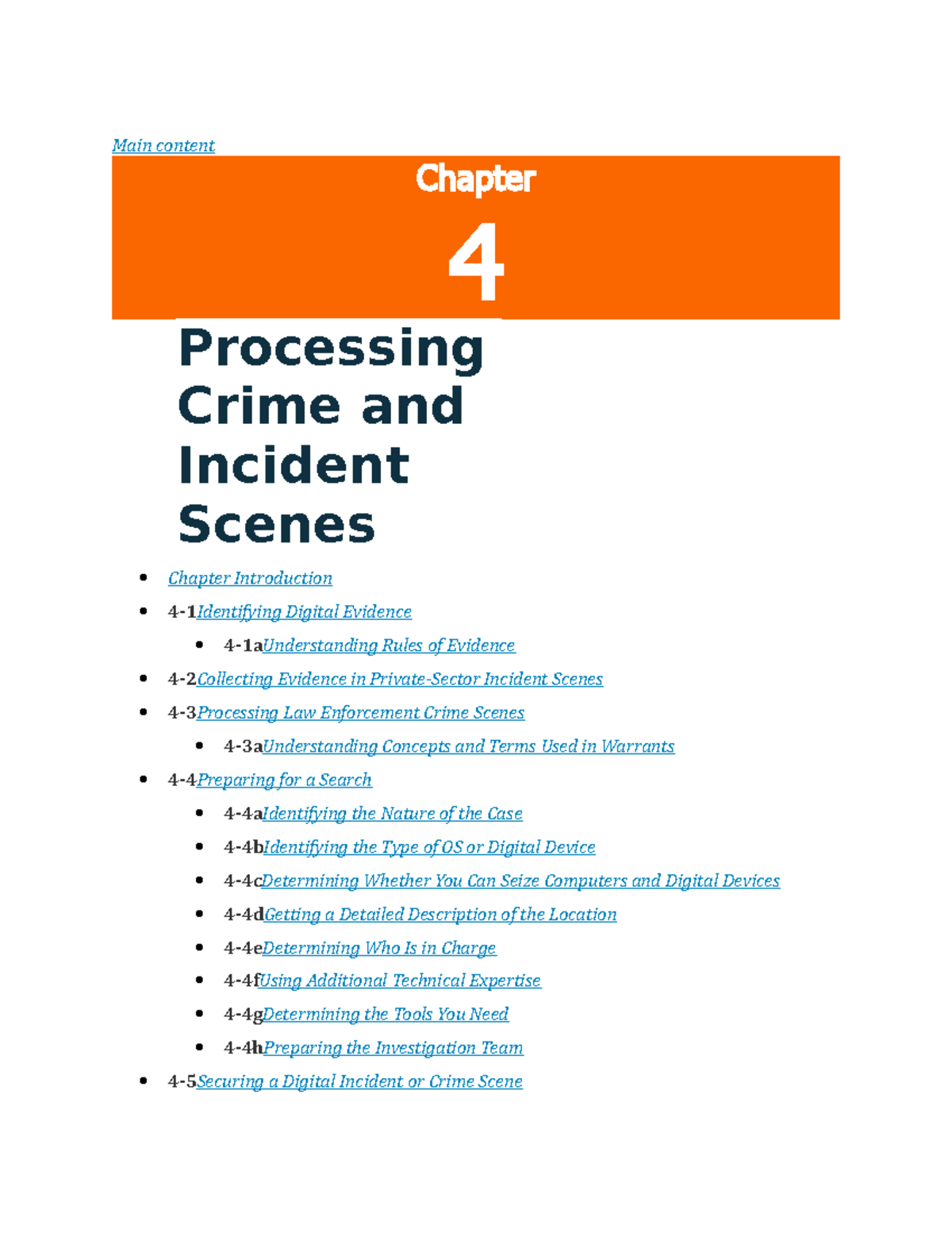Chapter 4: Processing Crime and Incident Scenes in Digital Forensics ...