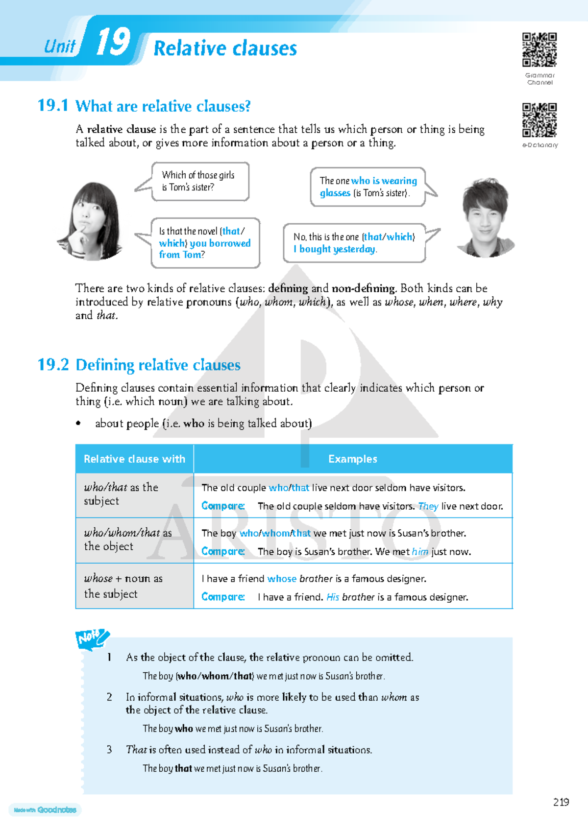 Grammar Unit 19: Understanding Relative Clauses - Studocu