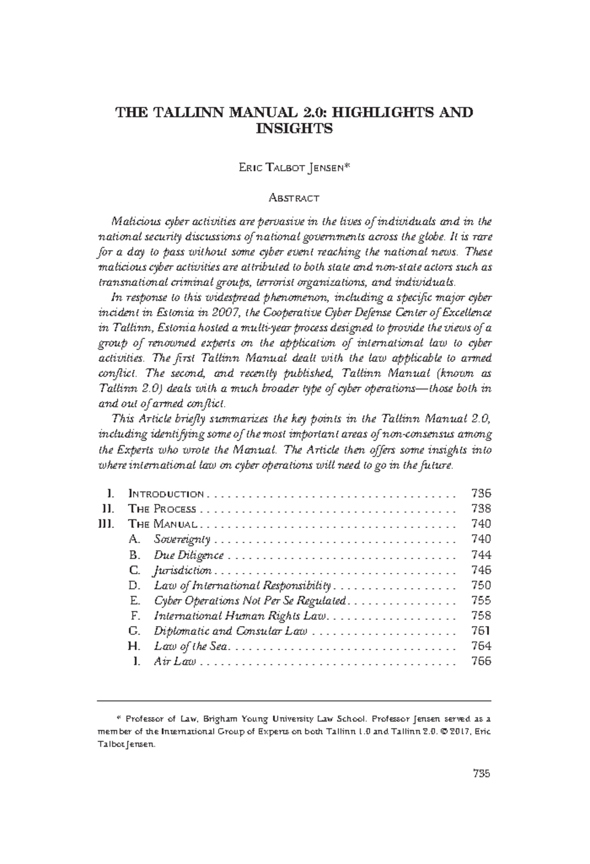 Insights into Tallinn Manual 2: Cyber Law & International Jurisdiction ...
