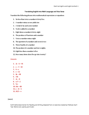 Mathematical-Language-2 - Four Basic Concepts There are four basic concepts considered in - Studocu