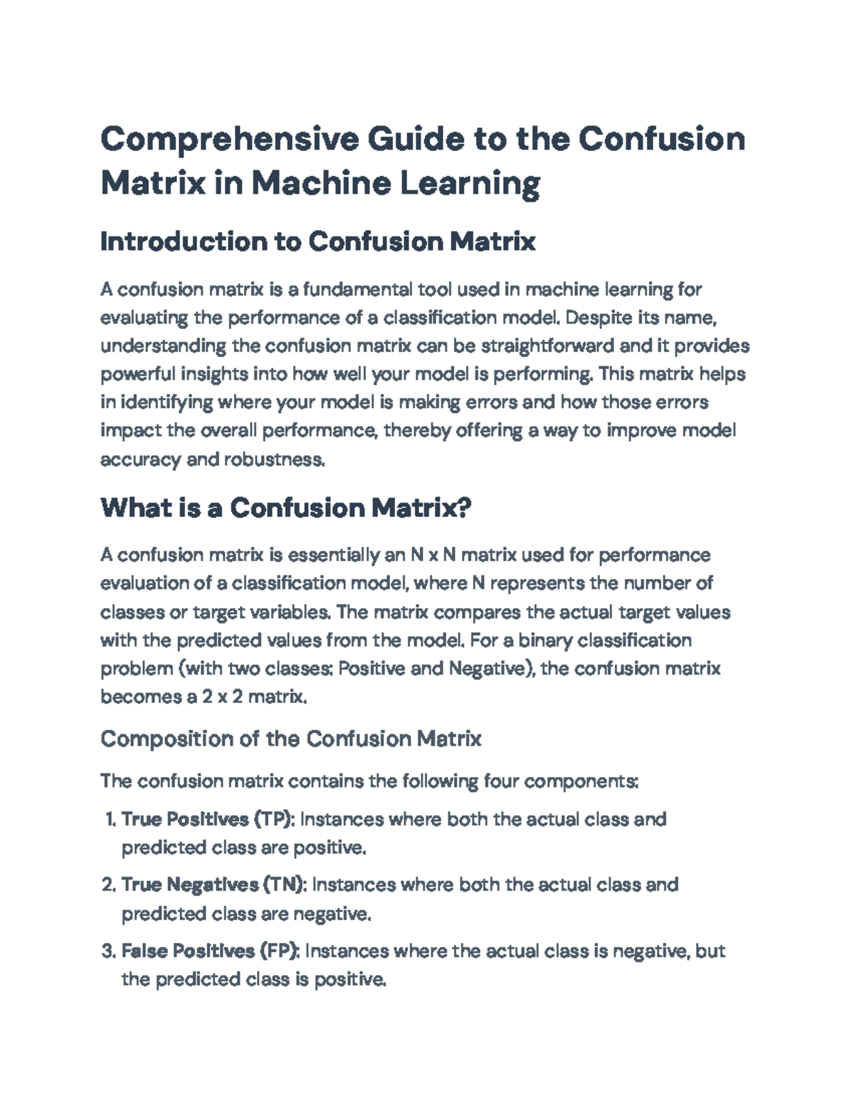 Understanding Confusion Matrix in Machine Learning: A Detailed Guide ...