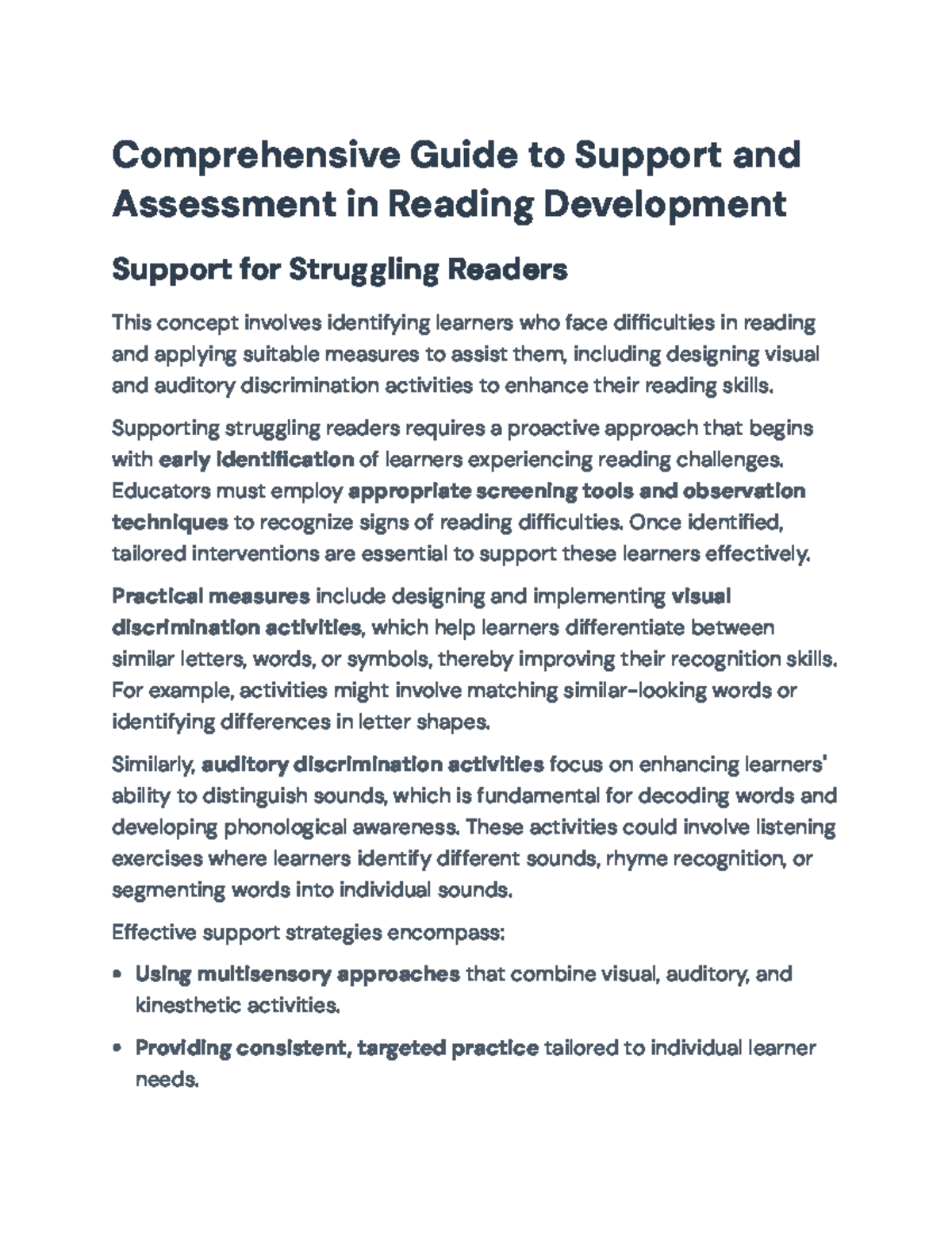 Comprehensive Guide on Supporting & Assessing Reading Development (CAPS ...