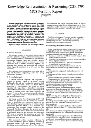 KRR Milestone 2 Jhanvi - NOTES - Project Milestone Report 2 Knowledge ...