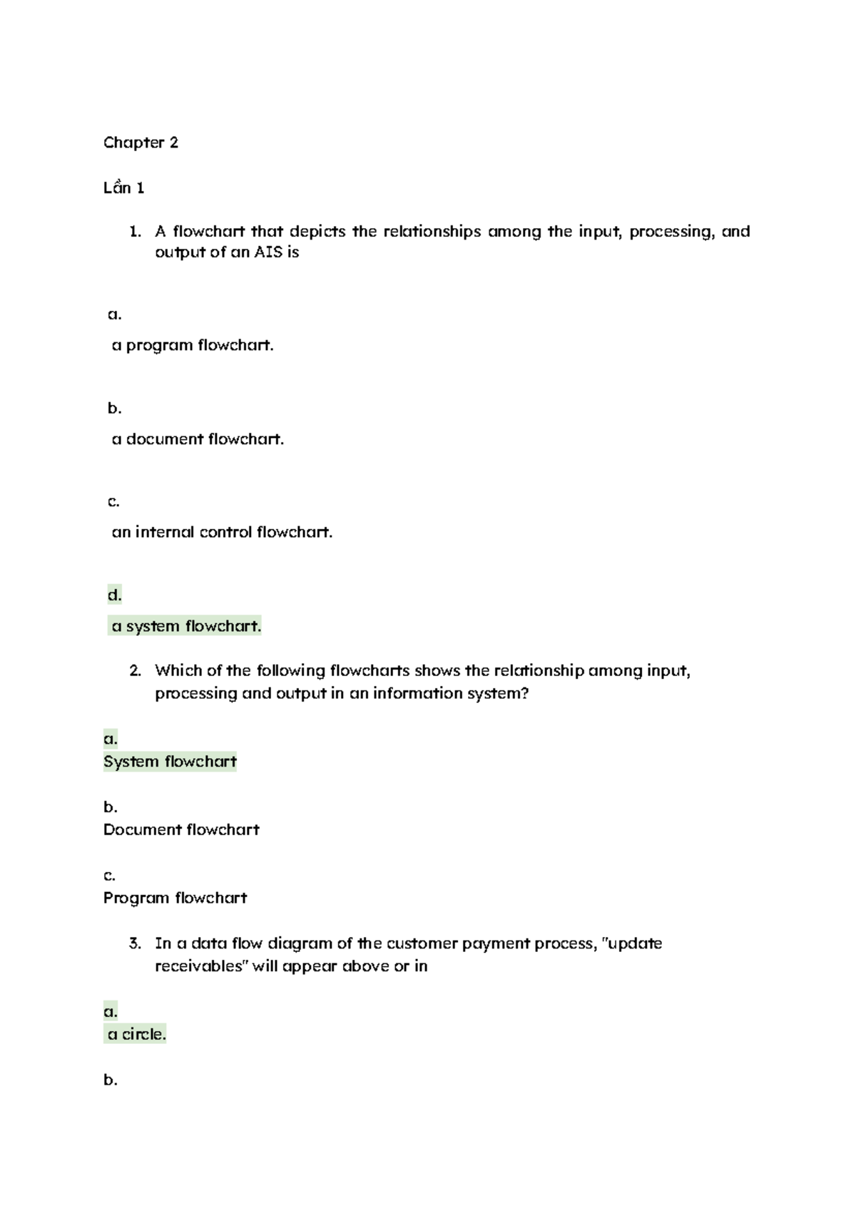 Chapter 2 - AIS Flowchart Relationships and Data Flow Concepts - Studocu