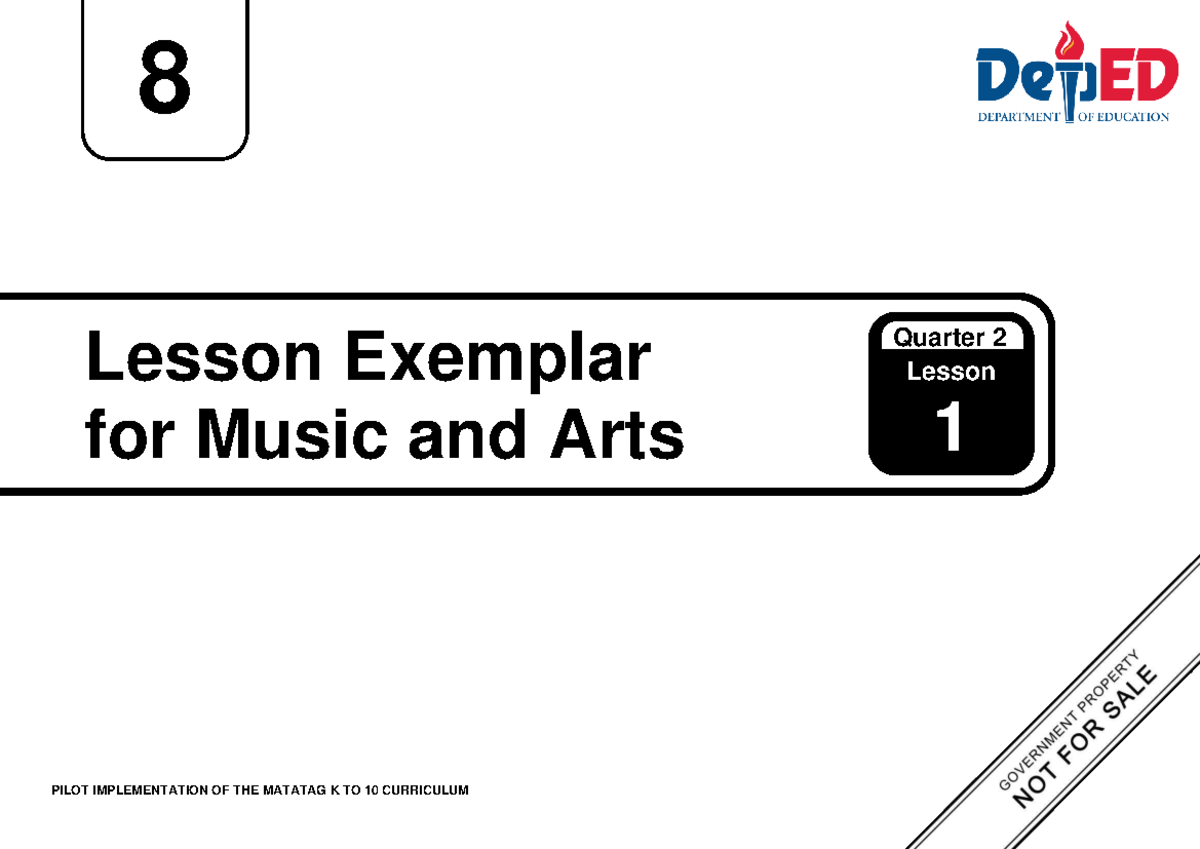Q2 LE Music and Arts Grade 8 Lesson 1 Exemplar: Asian Folk Arts - Studocu