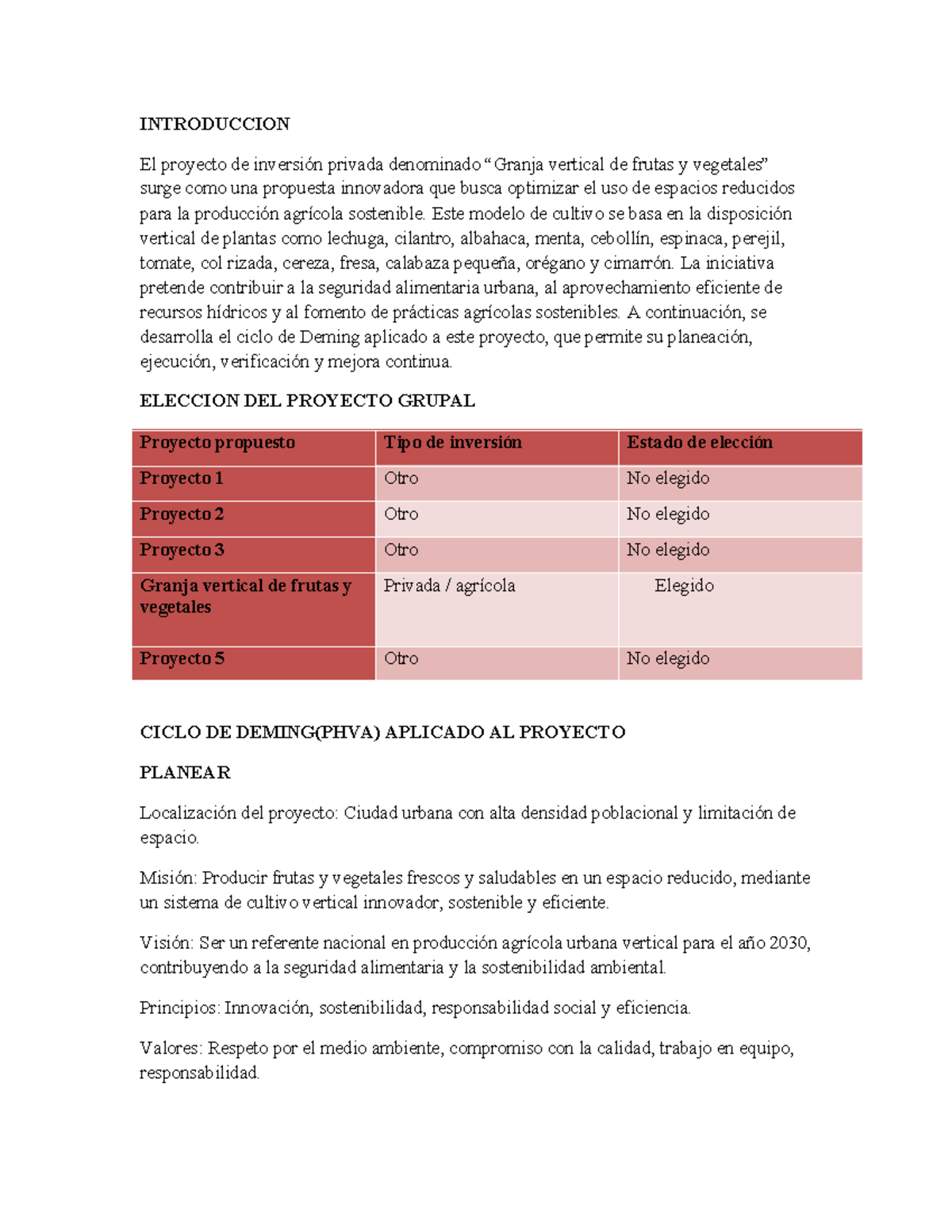Granja Vertical de Frutas y Vegetales: Proyecto Fase 2 - Studocu