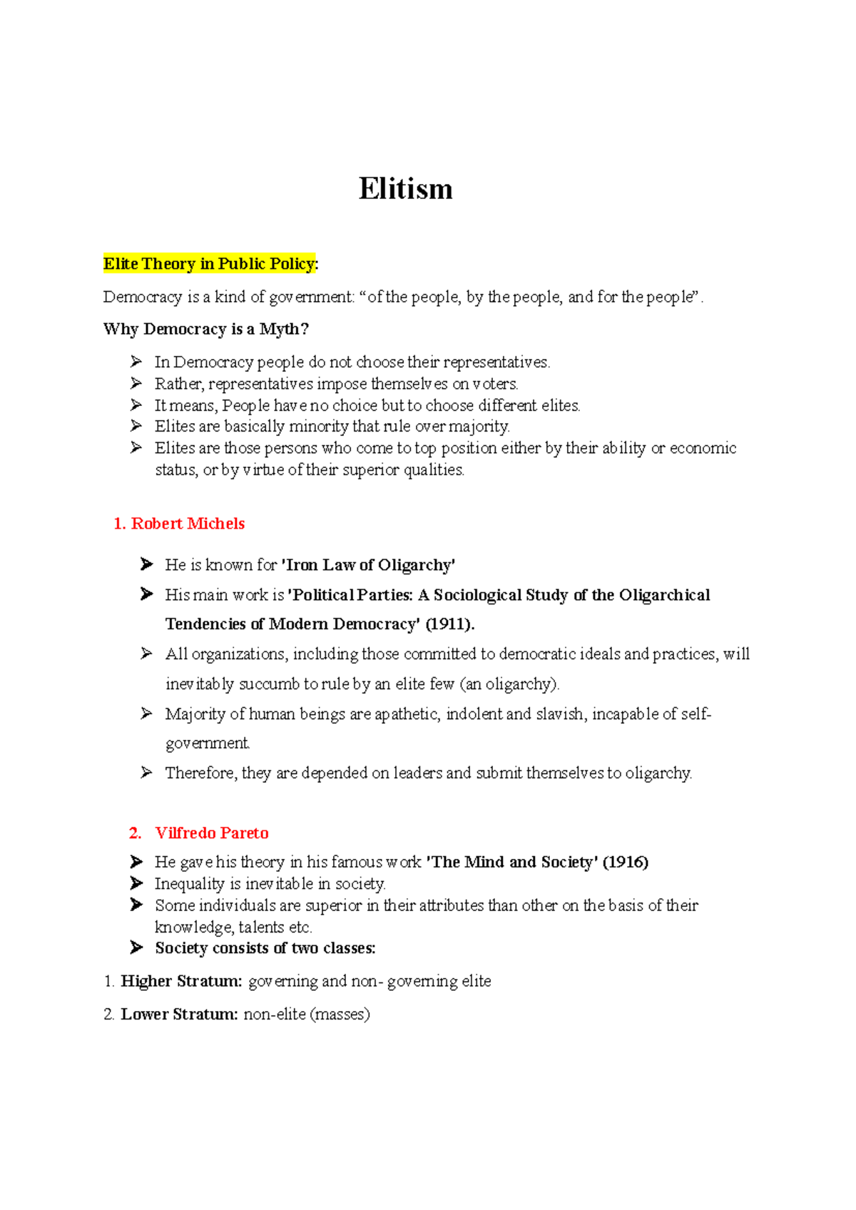 Elitism - International relations - Elitism Elite Theory in Public ...