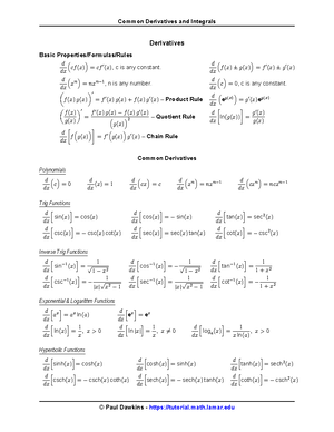 Trigonometric substitution - Integration using trig identities or a trig substitution - Studocu