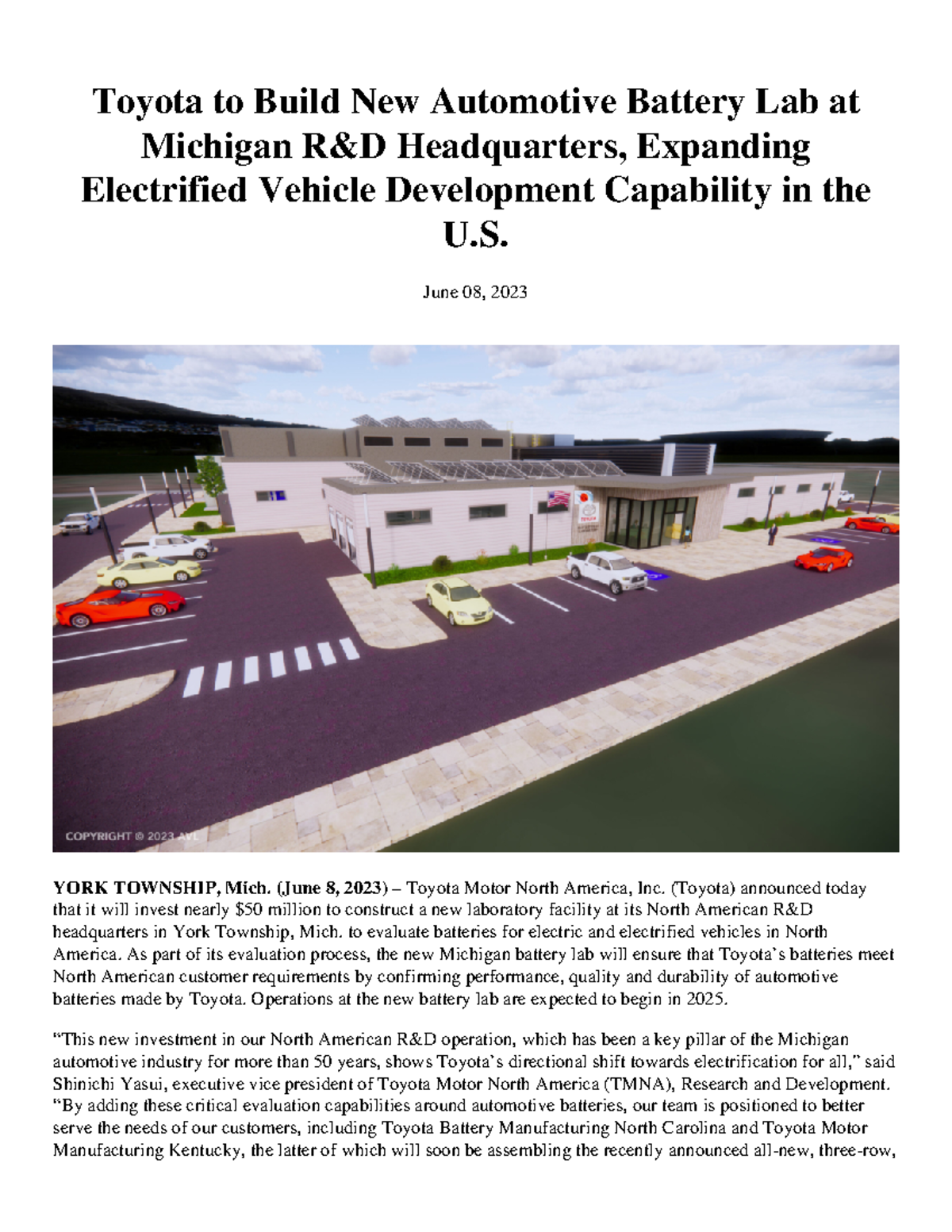 Toyota's New Battery Lab in Michigan: Enhancing EV Development for U.S ...