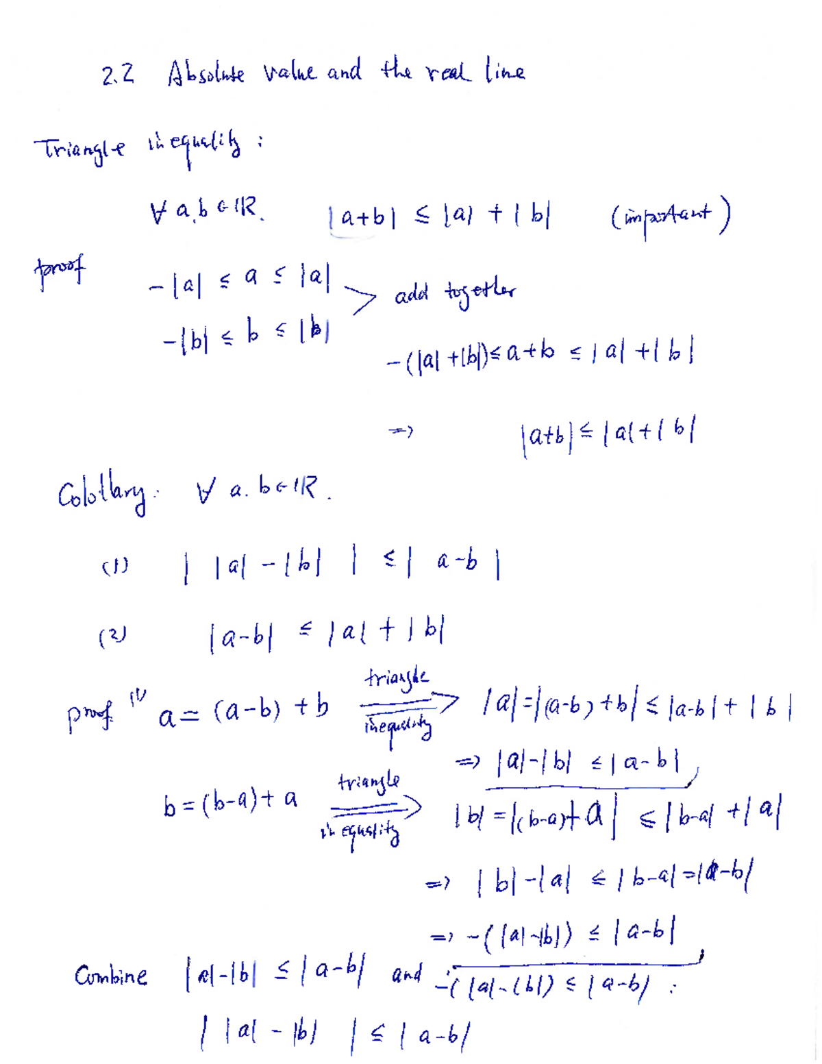 Lecture 11: Absolute Value and Triangle Inequality in MA 34100 - Studocu