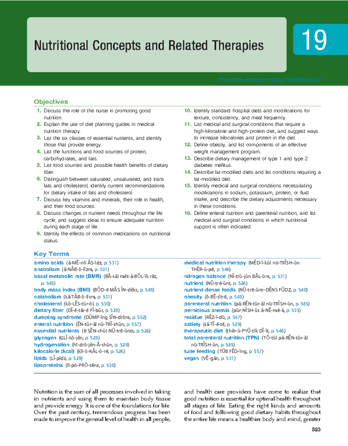 Nutritional Concepts and Related Therapies: Key Insights for Nursing ...