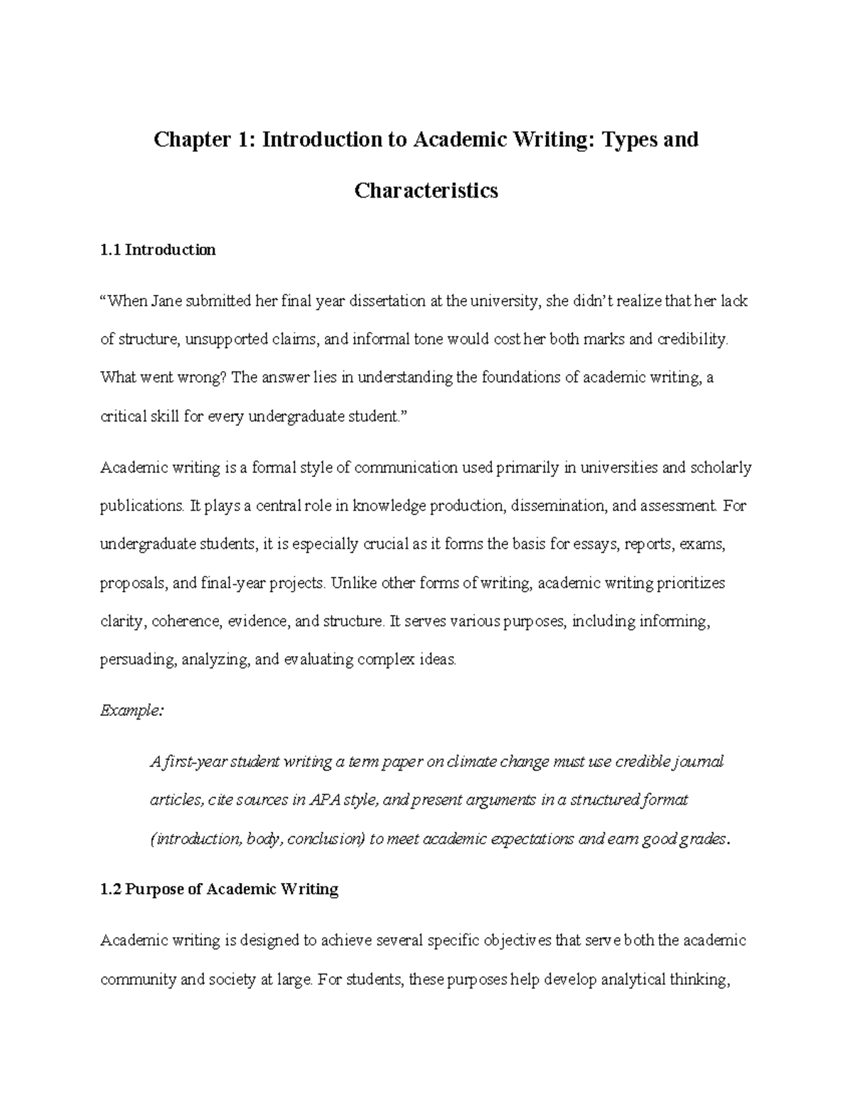 Foundations of Academic Writing (ENG 101): Types, Purposes, and Skills ...