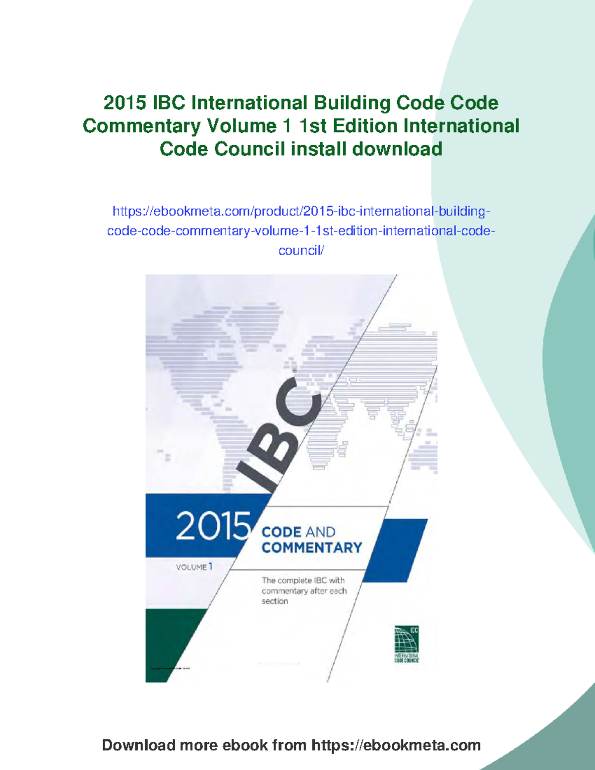811 - 2015 IBC International Building Code Commentary Vol. 1 (1st Ed ...