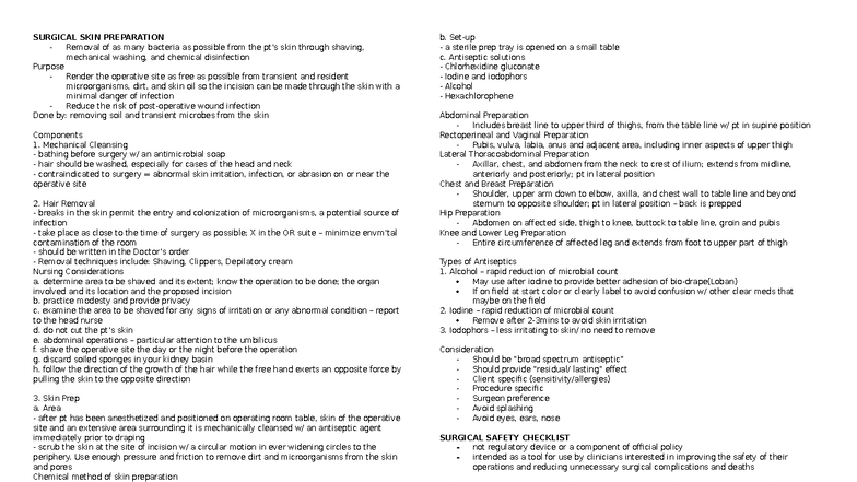 Surgical Skin Preparation Techniques and Considerations for Infection ...