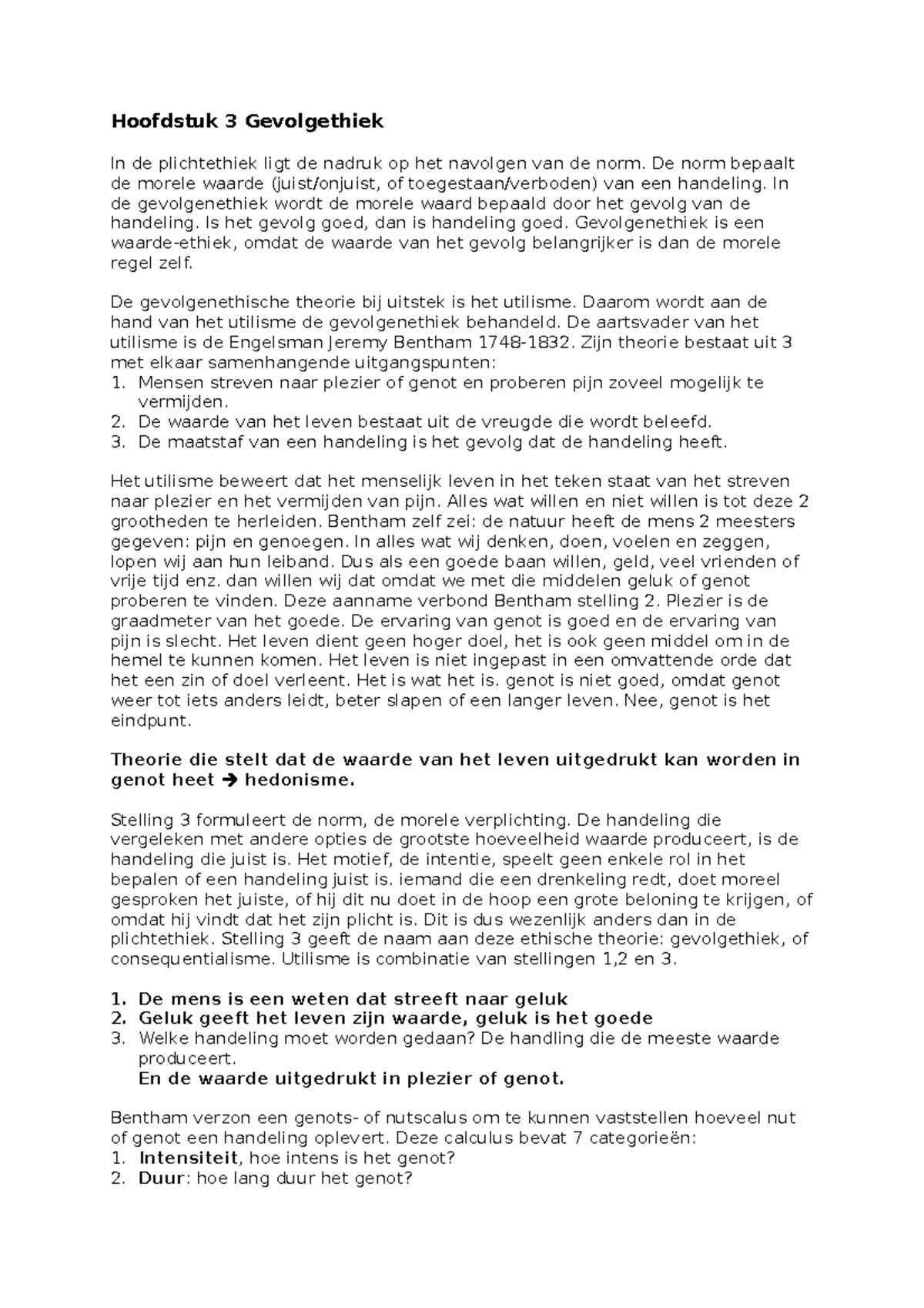 Hoofdstuk 3 Gevolgen- en Hoofdstuk 4 Deugdethiek: Een Verkenning ...