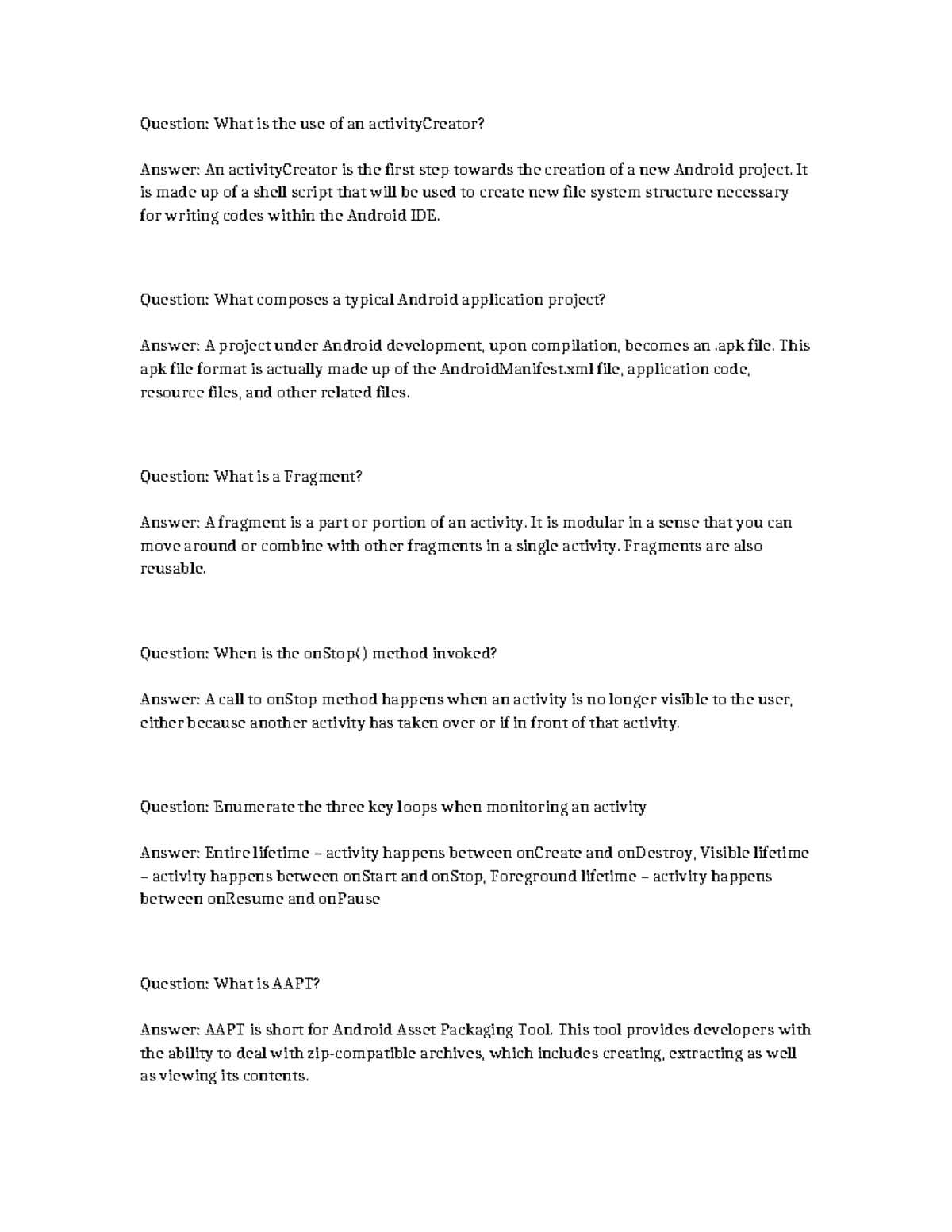 Android Development Fundamentals: Project Structure & Fragments - Studocu