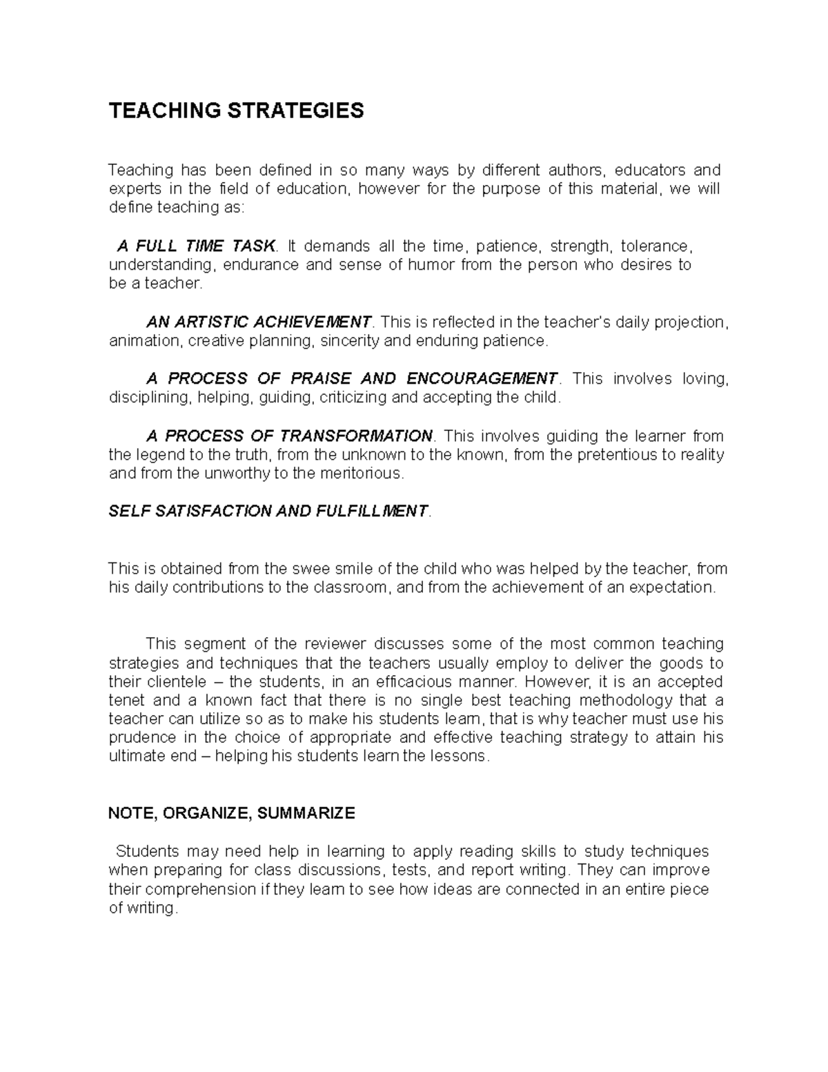 Effective Teaching Strategies for Student Engagement and Learning - Studocu