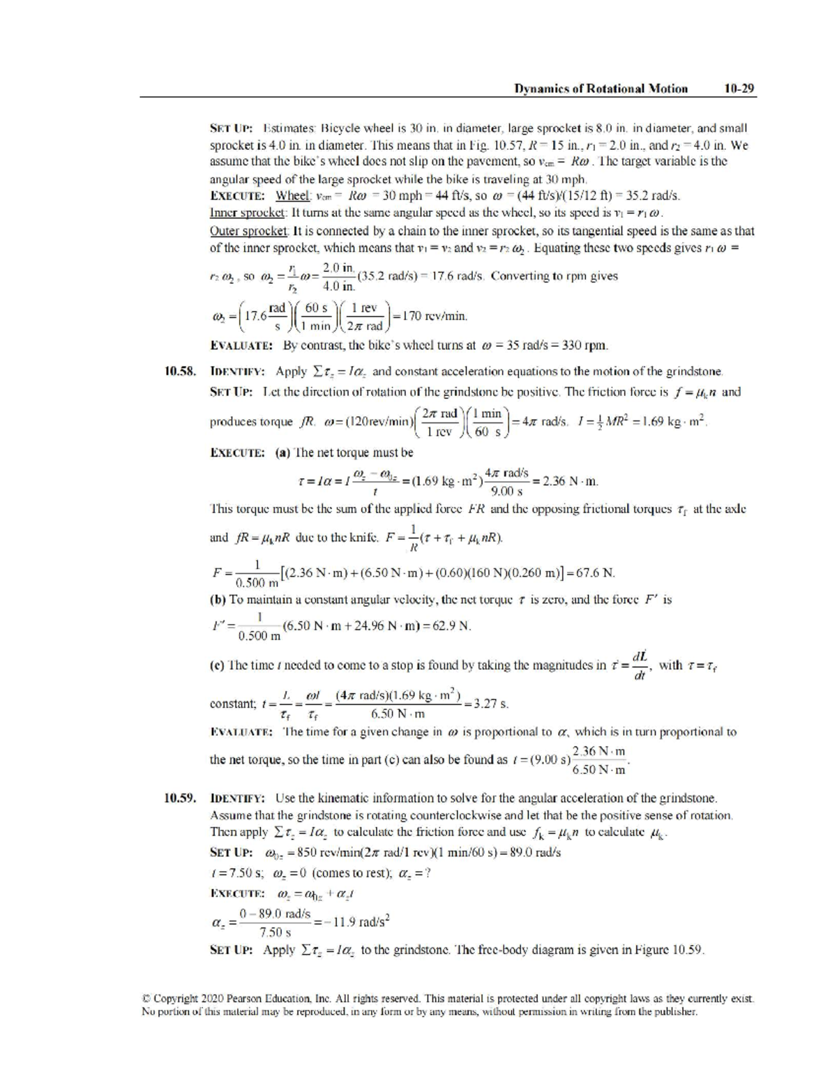 Dynamics of Rotational Motion: University Physics Solutions Manual - Studocu